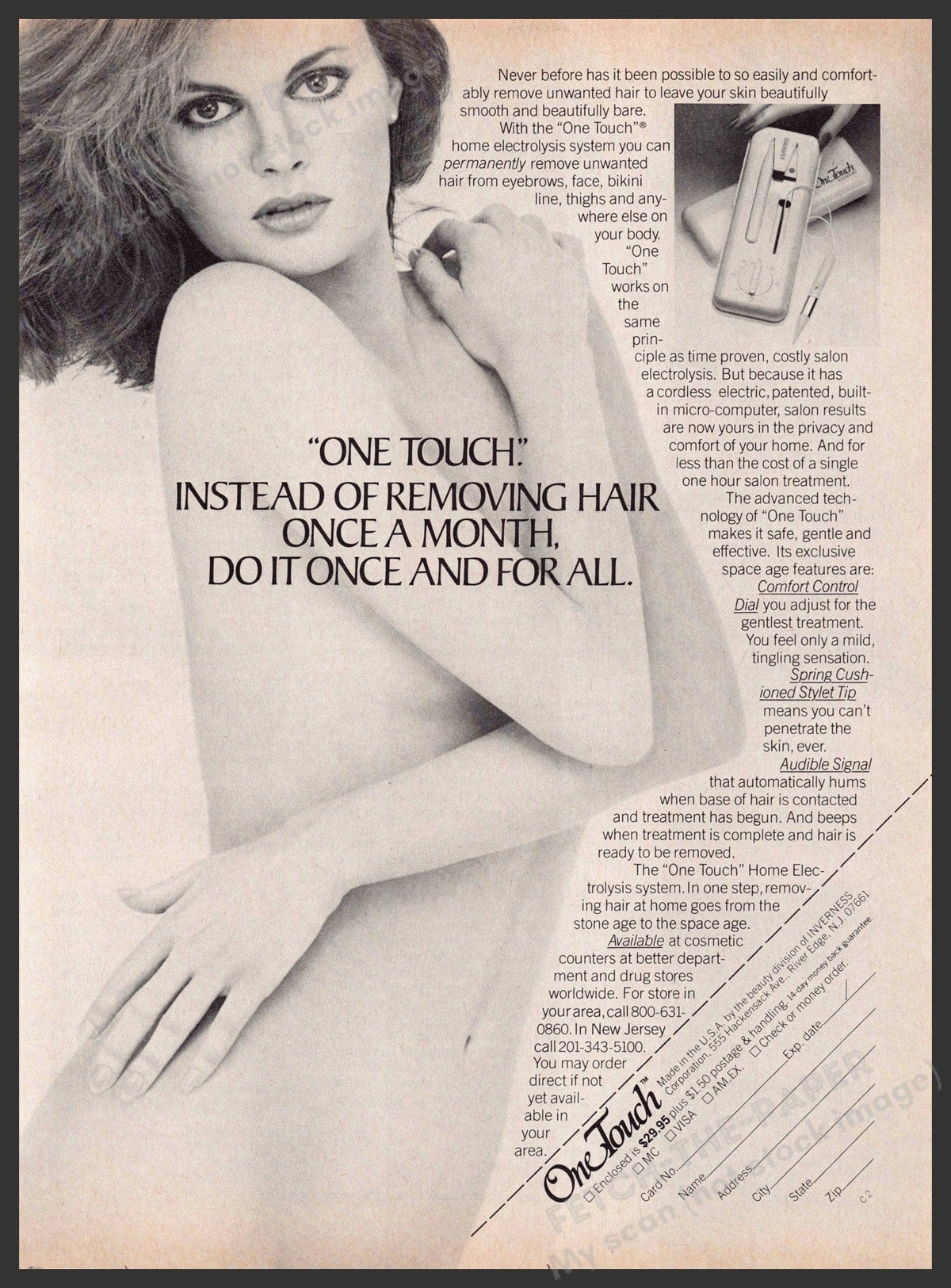 One Touch 1980s Magazine Print Advertisement 1981 Bare Body — Fetch-the-Paper