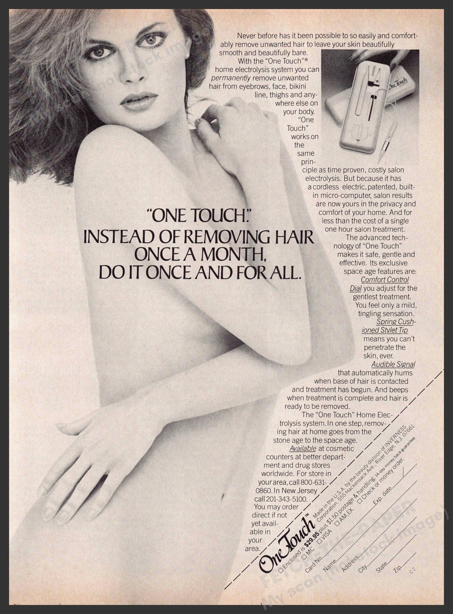 One Touch 1980s Magazine Print Advertisement 1981 Bare Body — Fetch-the-Paper