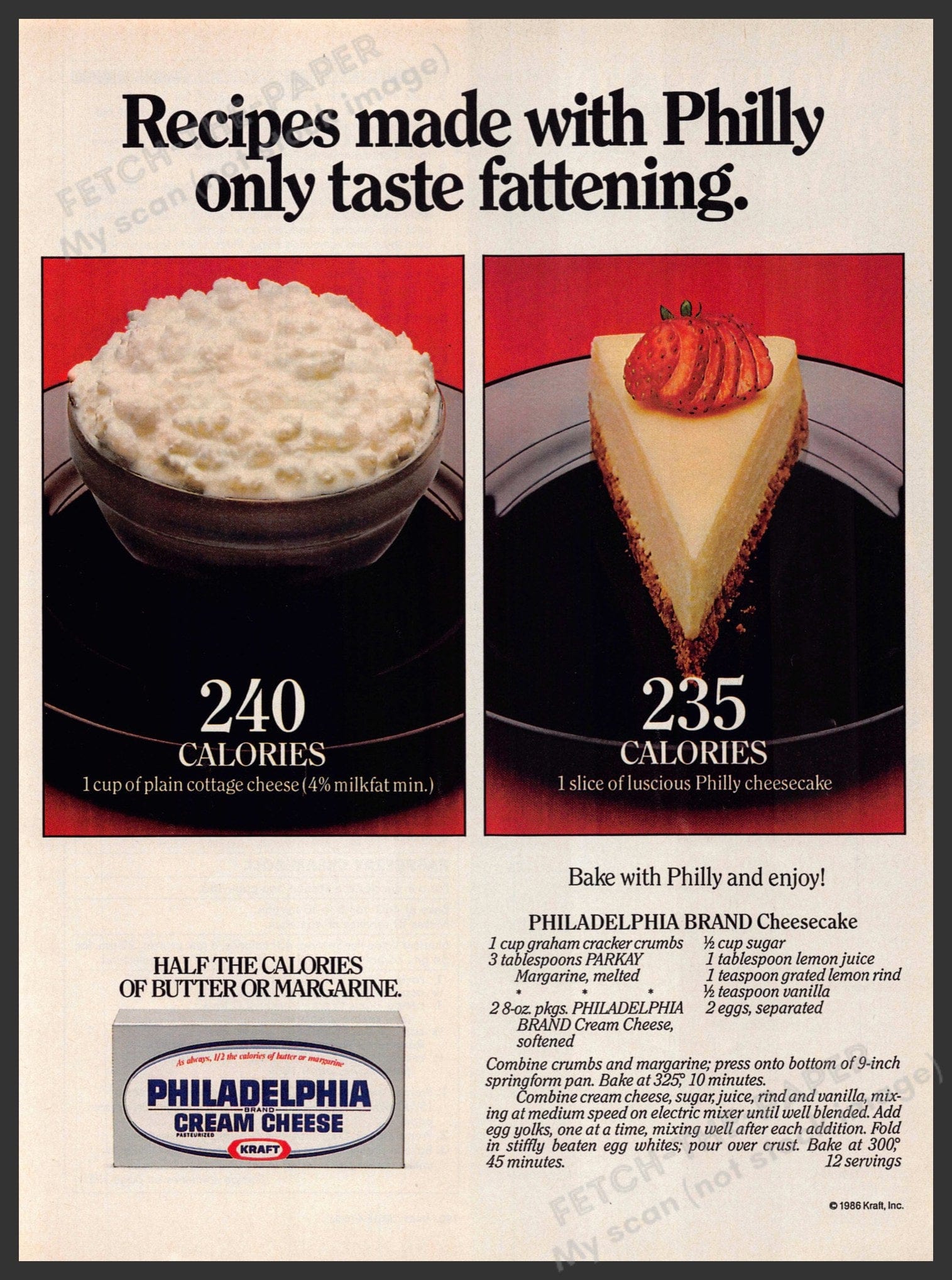 Philadelphia Cream Cheese 1980s Magazine Print Advertisement 1986 Chee ...