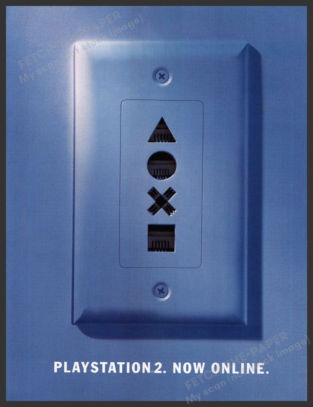 Playstation 2 Socket Cover Online Gaming 2000s Print Ad — Fetch-the-Paper