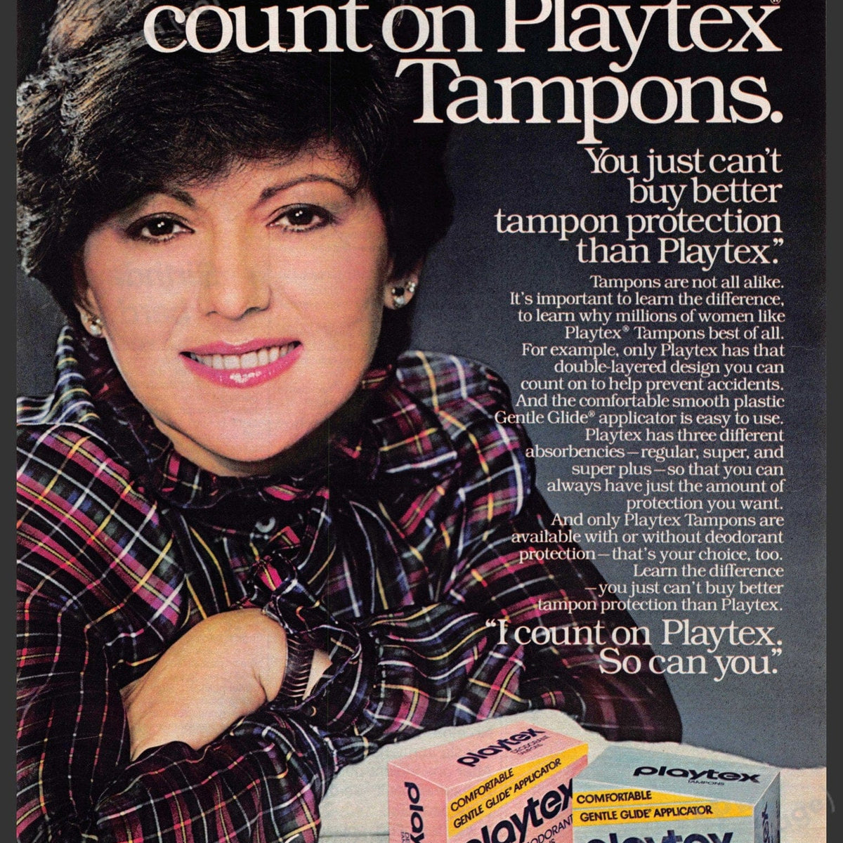 Playtex 1980s Print Advertisement 1981 Brenda Vaccaro — Fetch-the-Paper