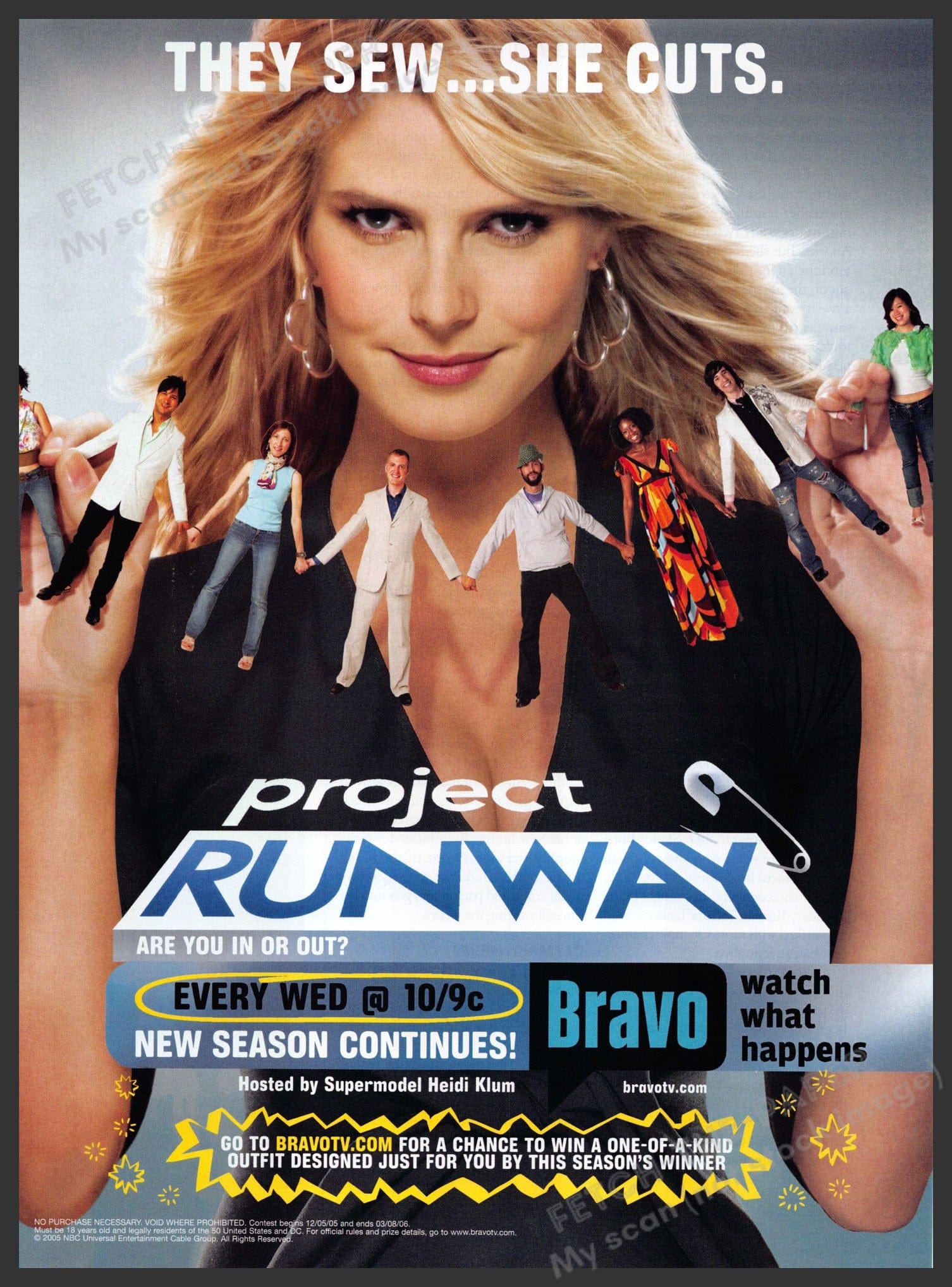 Project Runway 2000s Magazine Print Advertisement 2006 Heidi Klum ...