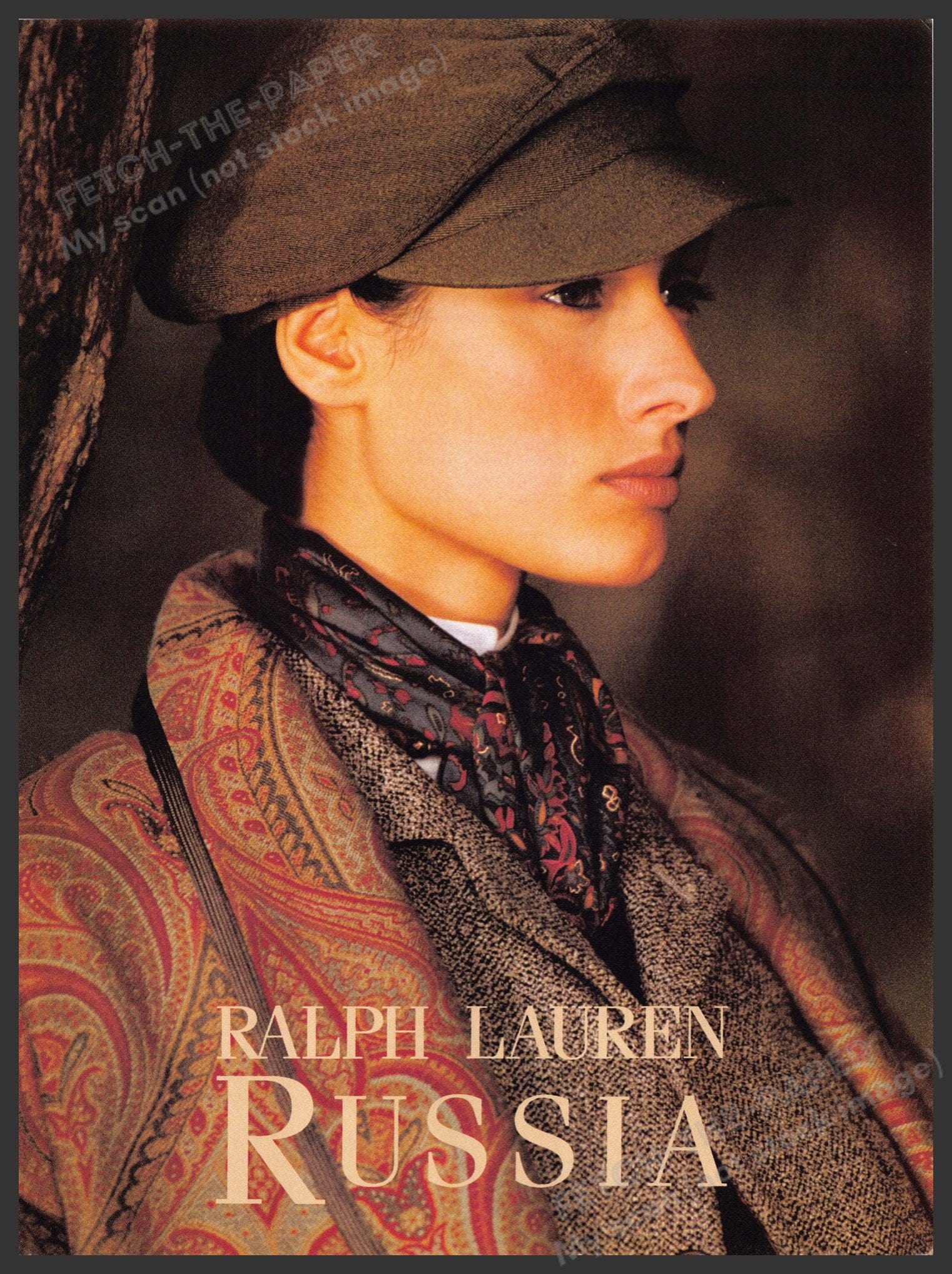 Vintage Ralph Lauren 1993 Fashion Ad - Russia 1990s Model — Fetch-the-Paper