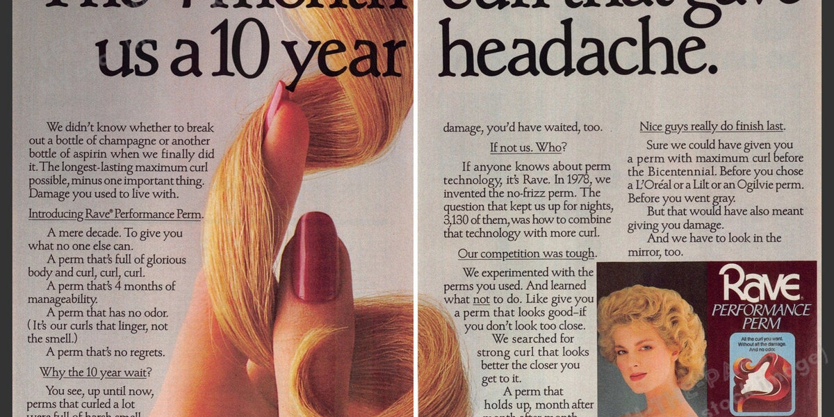 Rave 1980s Magazine Print Advertisement (2 pages) 1986 Performance Per ...