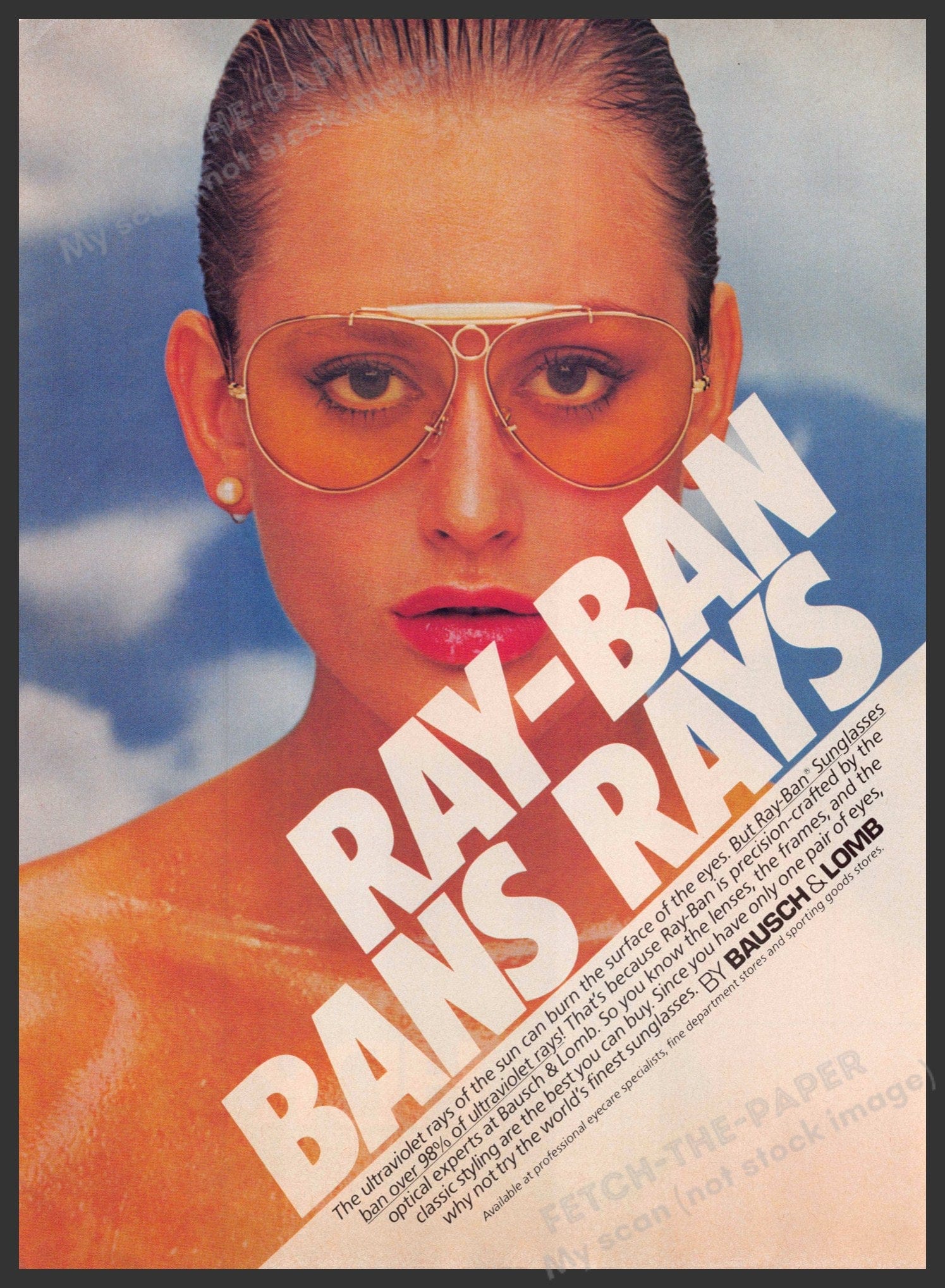 Ray-Ban 1980s Magazine Print Advertisement 1984 Bans Rays Bausch & Lom ...