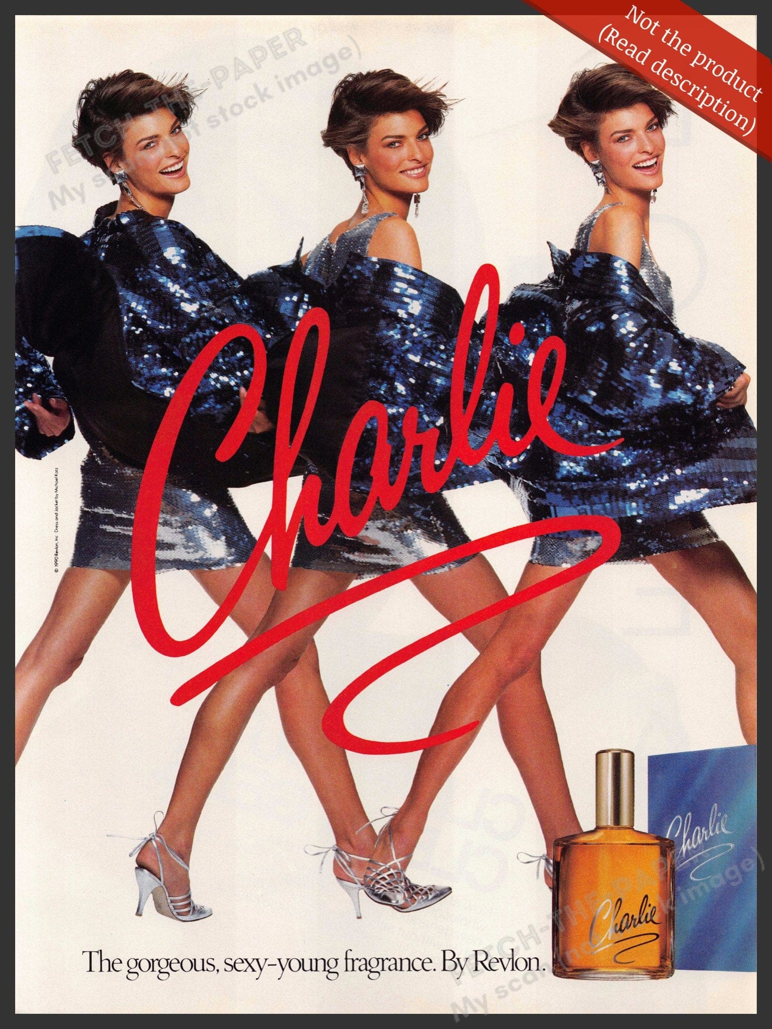 Revlon 1990s Magazine Print Advertisement 1990 Charlie Legs "Sexy Youn — Fetch-the-Paper