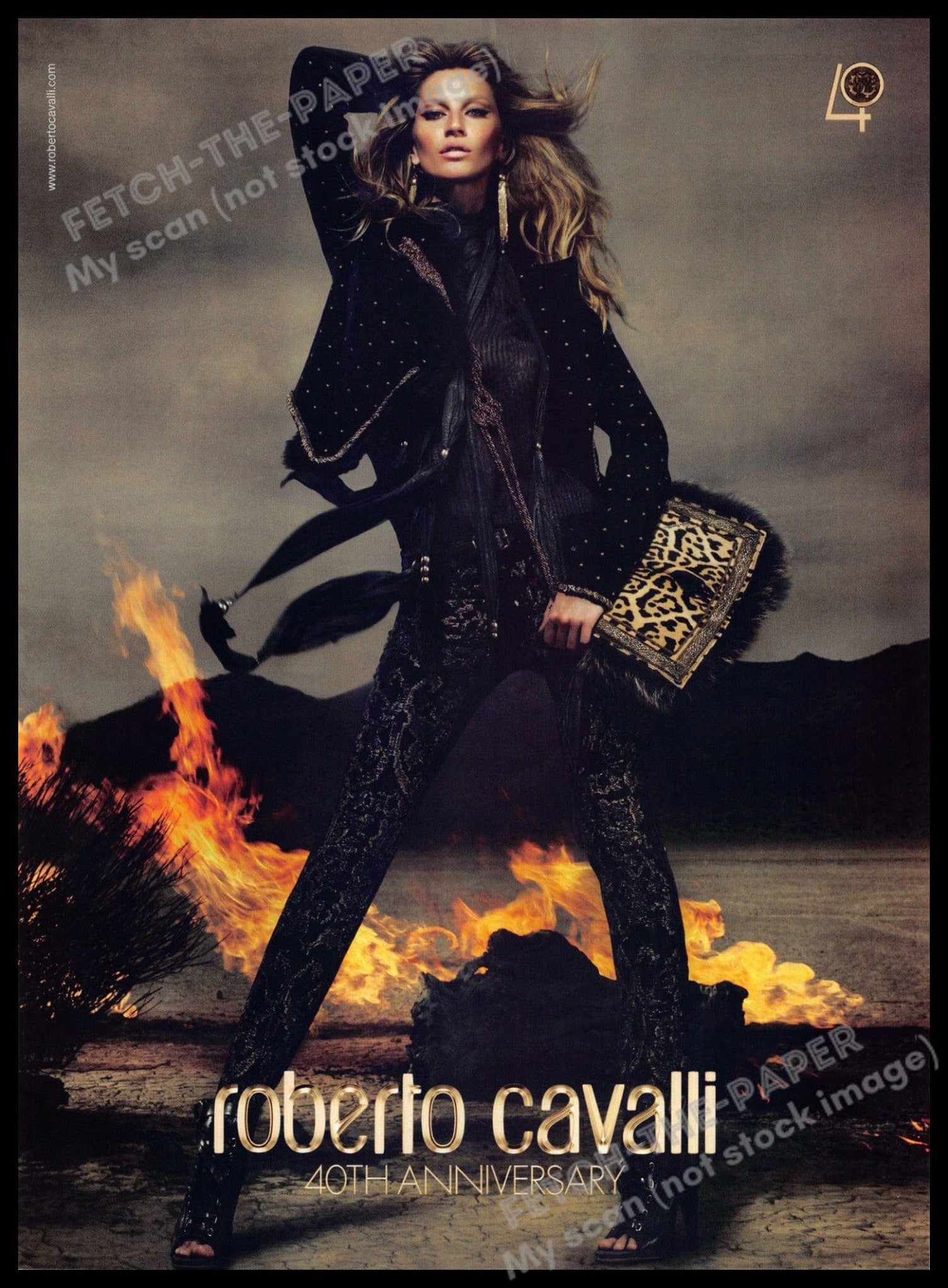 Roberto Cavalli 2010 Print Ad Gisele Bundchen 40th Anniversary — Fetch ...