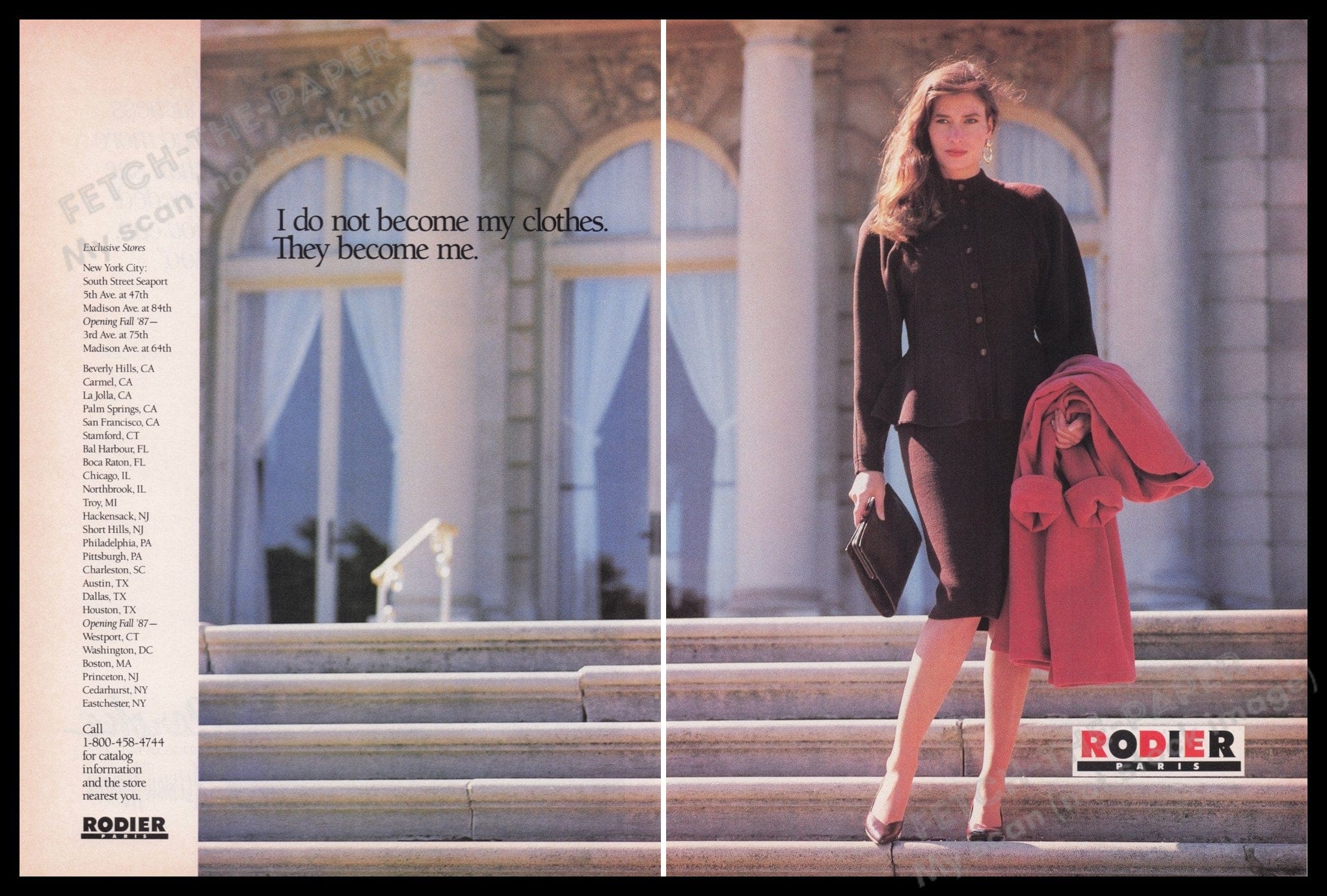 Rodier Paris Clothing 1980s Print Advertisement (2 pages) 1987 Legs ...