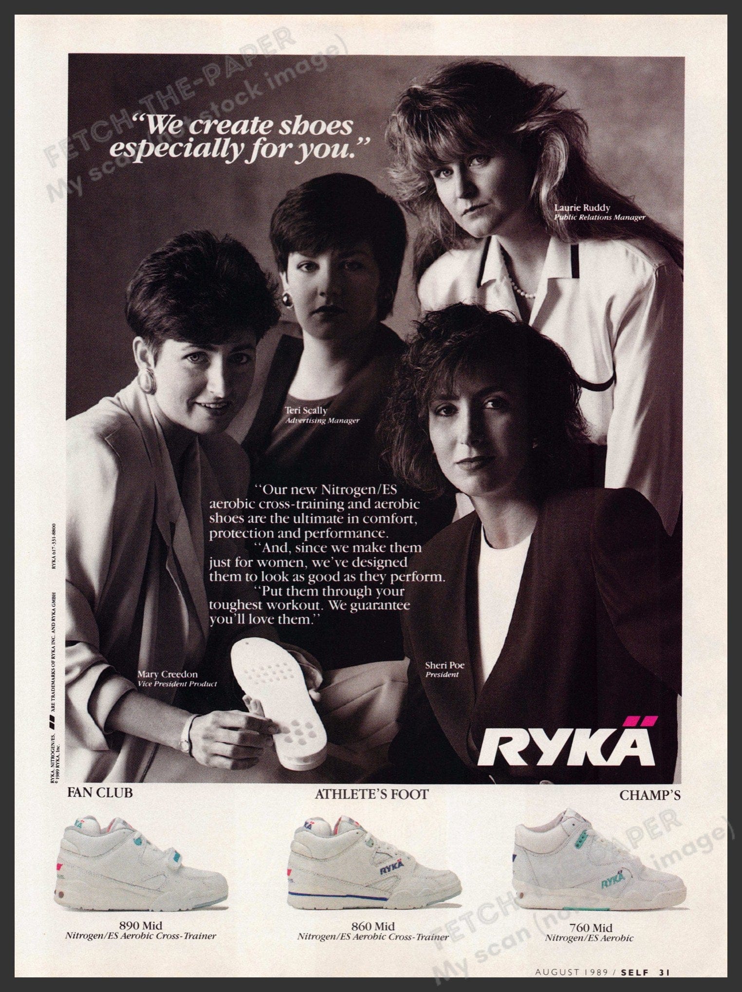 Vintage 1989 Ryka Aerobics Shoe Ad - Women's Fitness & Style — Fetch ...