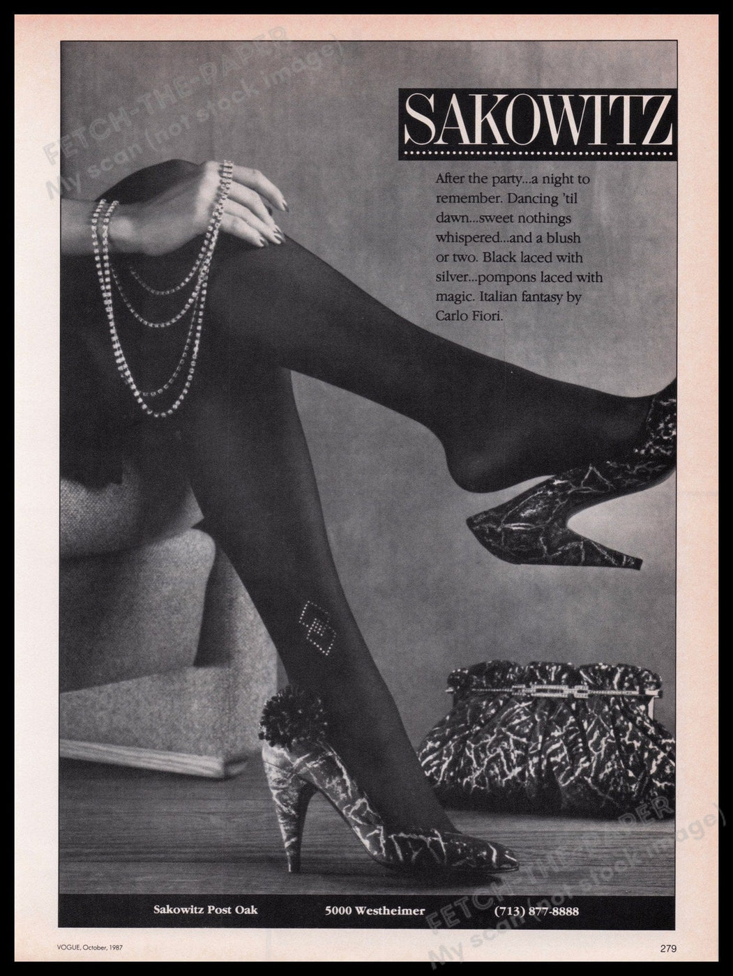 Sakowitz Shoes by Carlo Fiori 1980s Print Advertisement Ad 1987 Legs ...