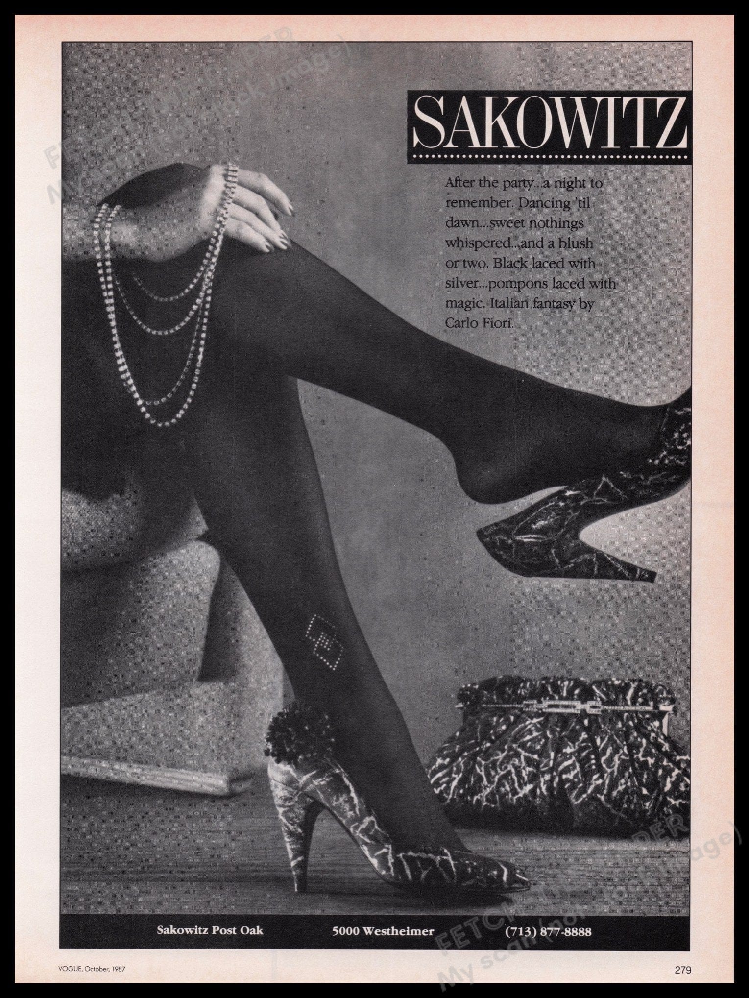 Sakowitz Shoes by Carlo Fiori 1980s Print Advertisement Ad 1987 Legs ...