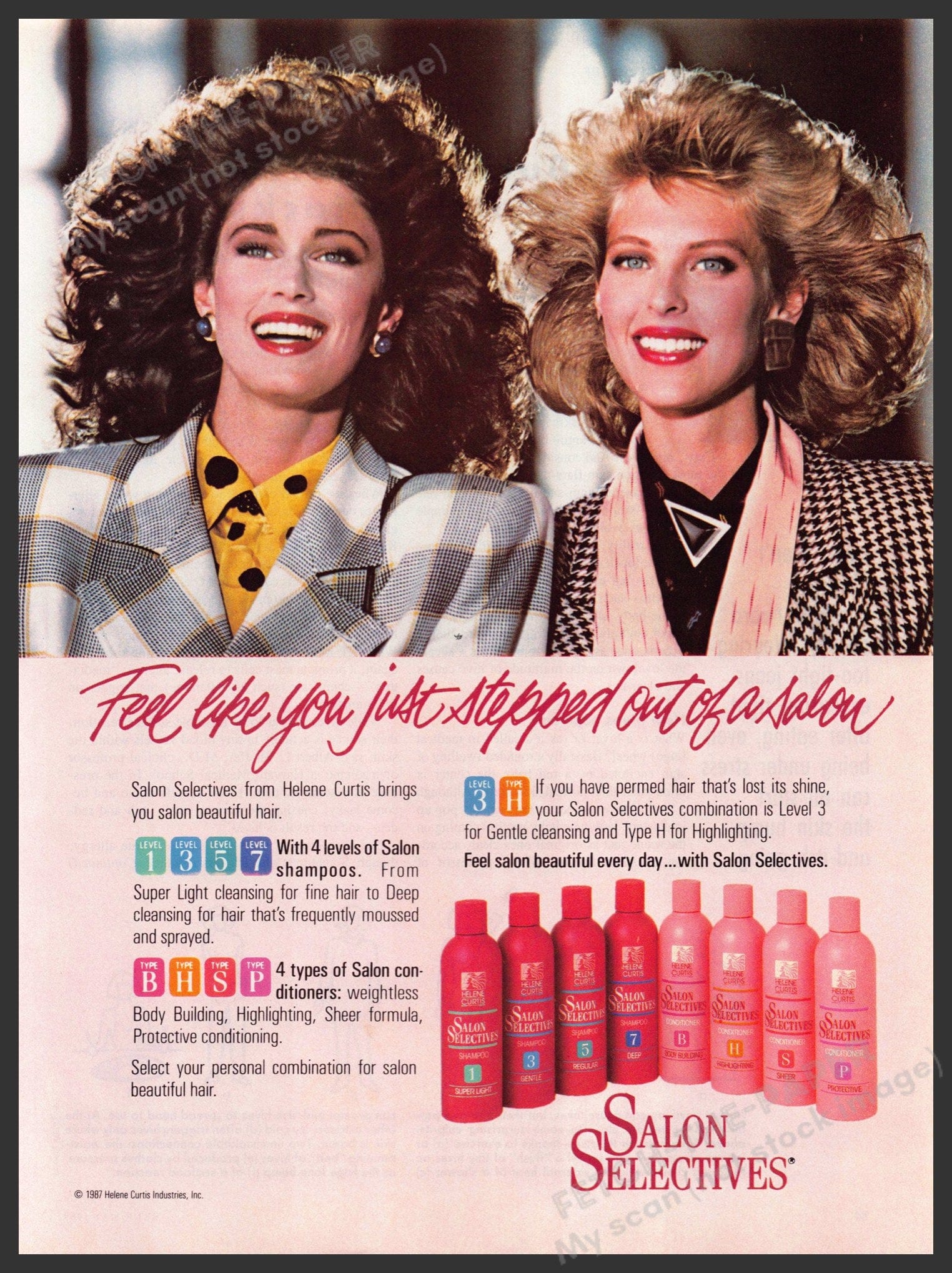Salon Selectives 1980s Magazine Print Advertisement Ad 1988 Big Hair ...