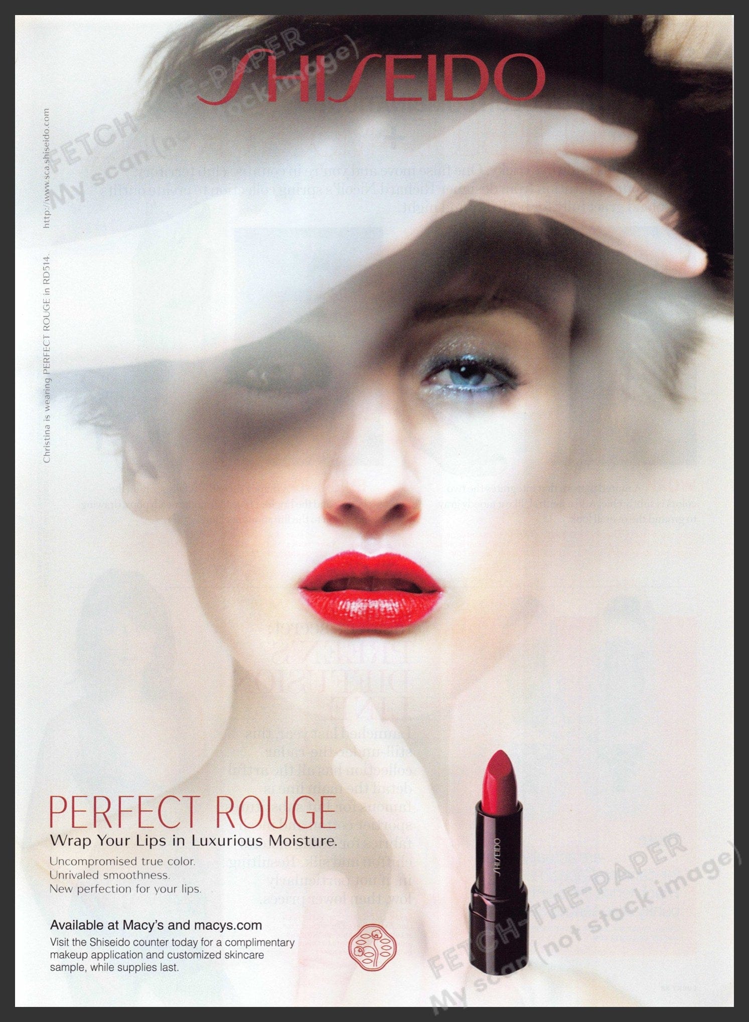 Shiseido 2000s Print Advertisement 2009 Red Lips Perfect Rouge — Fetch ...