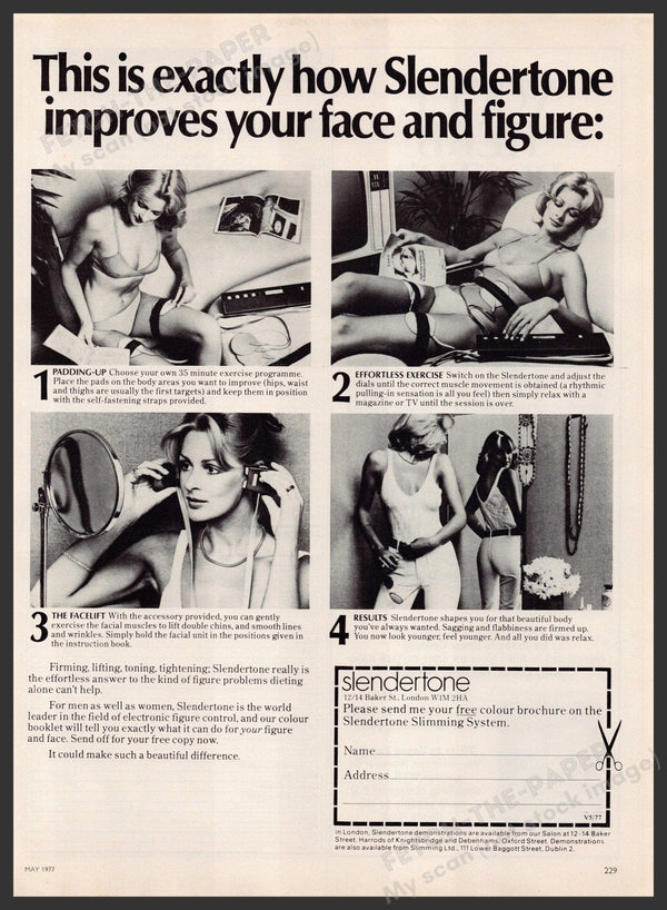 1977 Slendertone Face & Figure Print Ad - Vintage Health Ad — Fetch-the ...