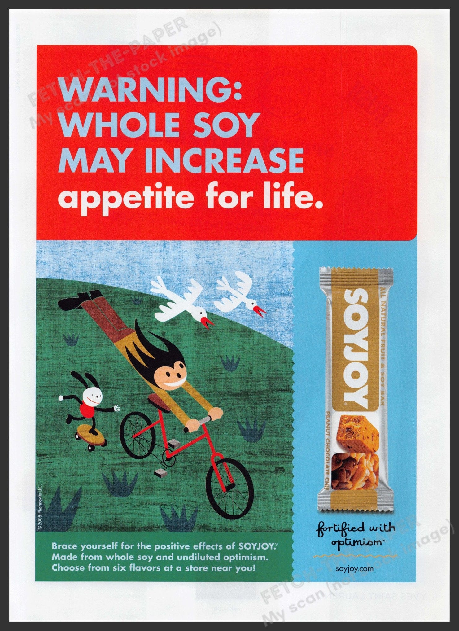 SoyJoy Energy Bar 2000s Print Advertisement Ad 2008 — Fetch-the-Paper