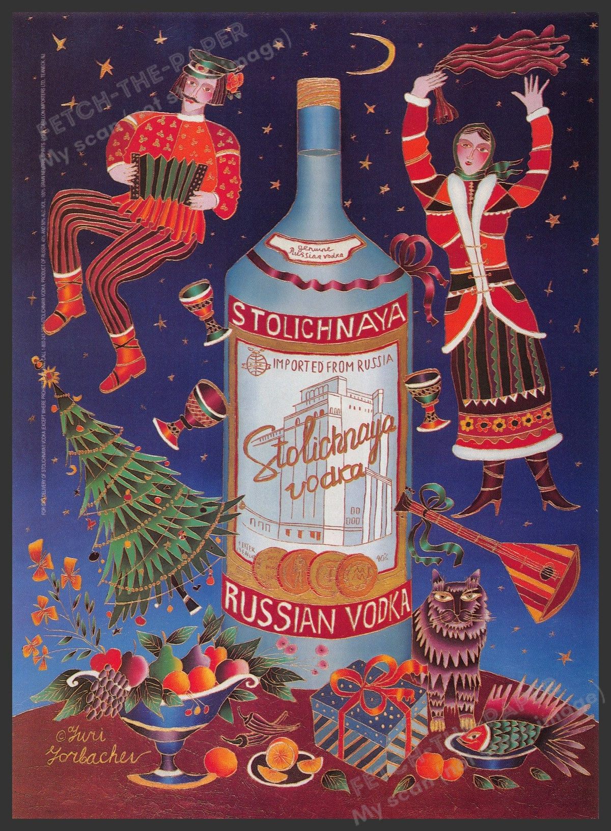 Stolichnaya Yuri Gorbachev Illustration 1990s Print Advertisement 1995 ...
