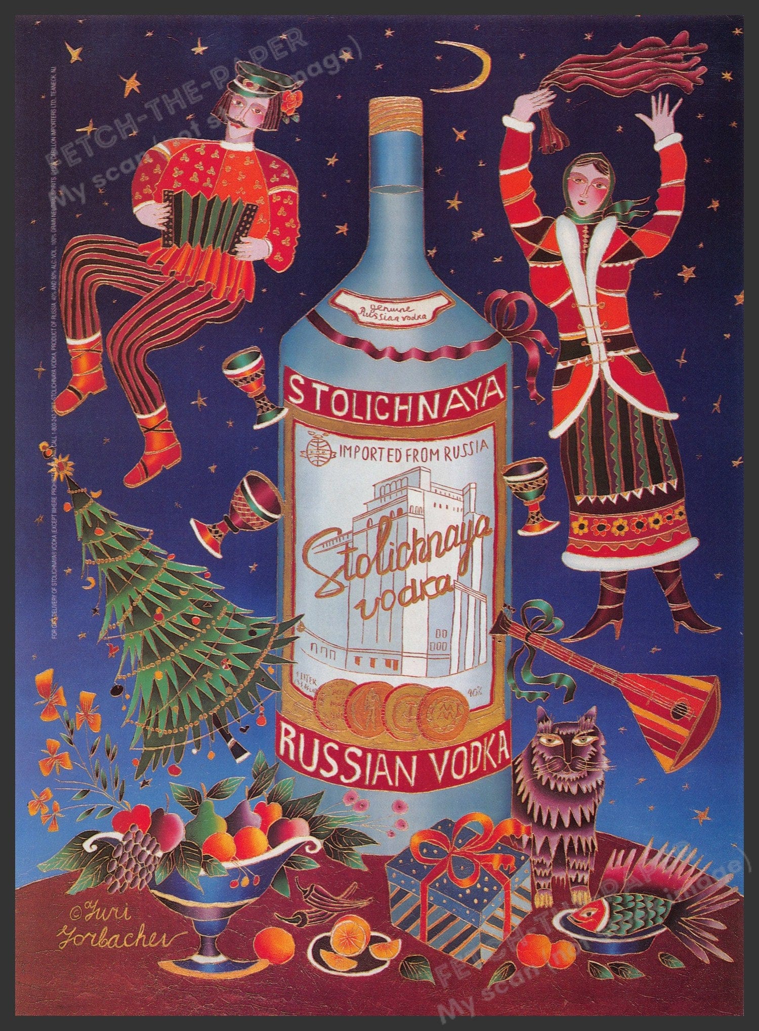 Stolichnaya Yuri Gorbachev Illustration 1990s Print Advertisement 1995 ...
