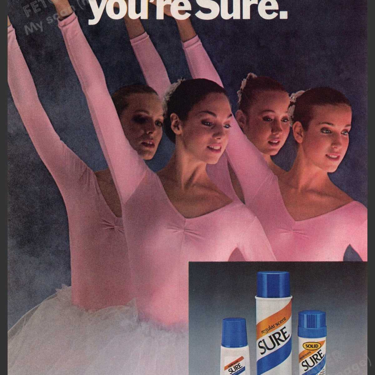 Sure Deodorant 1980s Print Advertisement Ad 1985 Teen Ballerinas ...