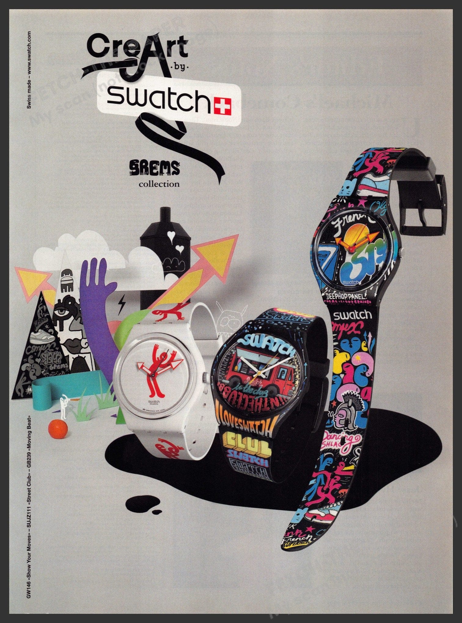 Swatch Watch Srems 2000s Print Advertisement Ad 2009 — Fetch-the-Paper