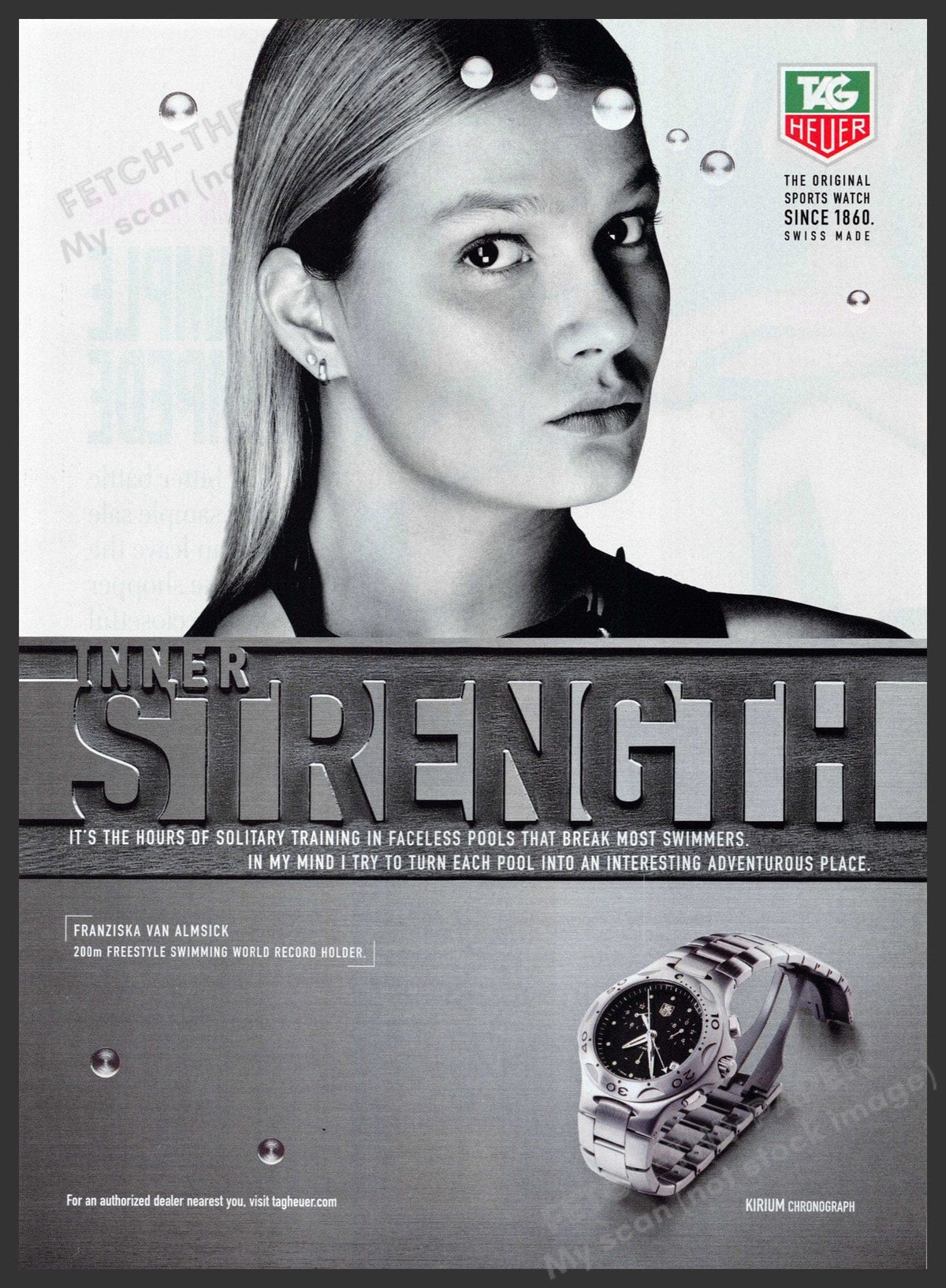 1990s Tag Heuer Ad Featuring Franziska van Almsick — Fetch-the-Paper