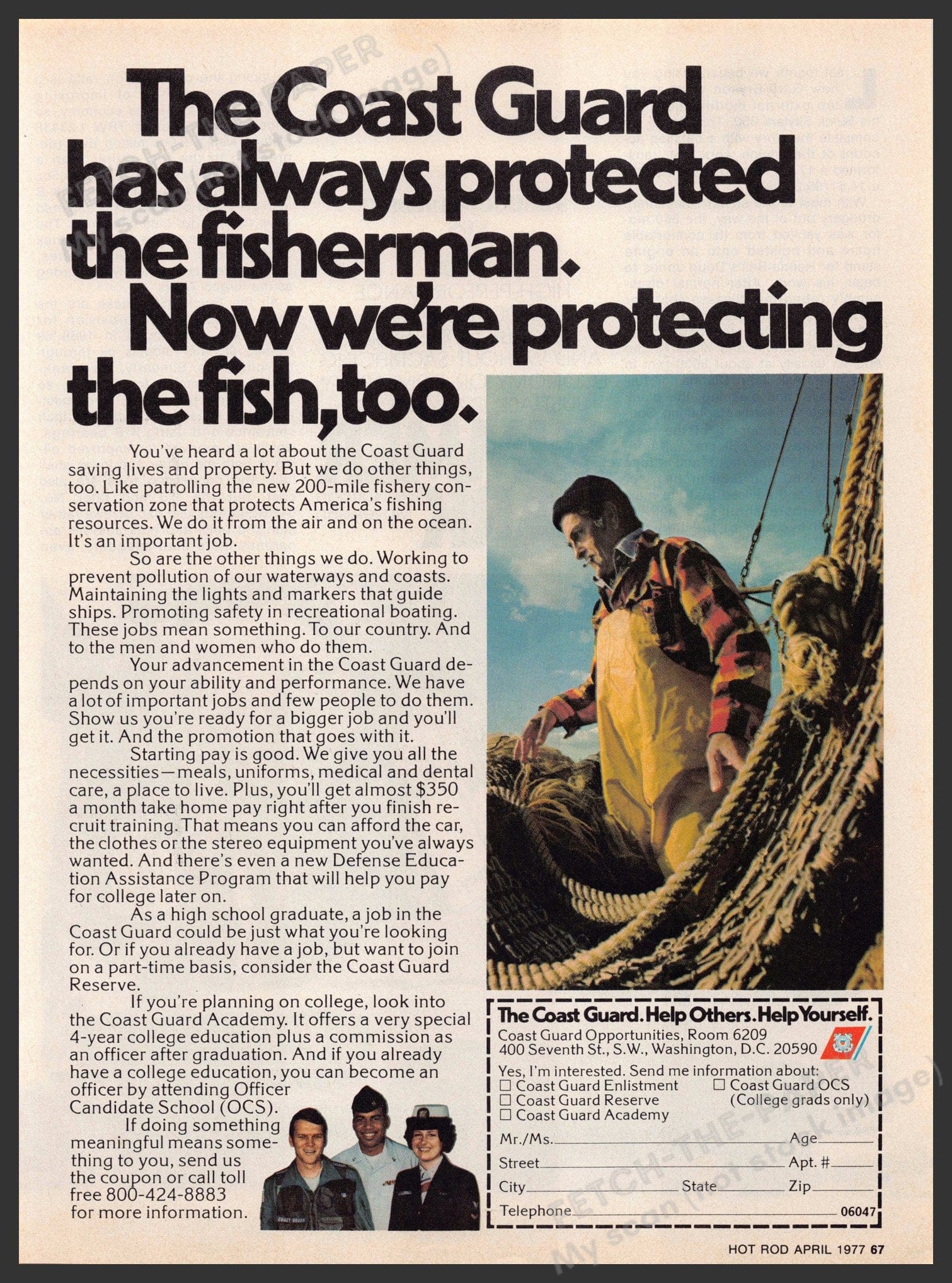 1977 Coast Guard Magazine Ad - America's Fishery Conservation — Fetch ...