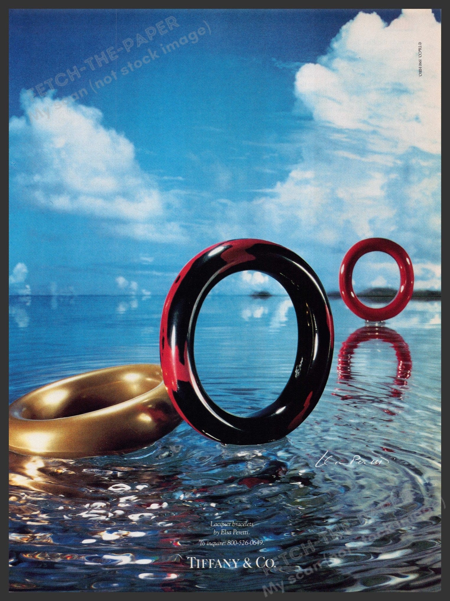 Tiffany & Co. Jewelry Lacquer Bracelets Water 1990s Print Advertisemen ...
