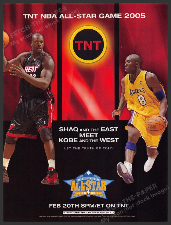 TNT NBA All-Star Game 2005 Shaq Kobe Print Advertisement — Fetch-the-Paper