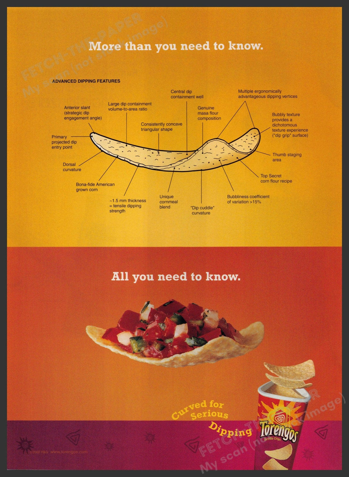 Torengos 2000s Print Advertisement 2002 Tortilla Chips Curved for ...