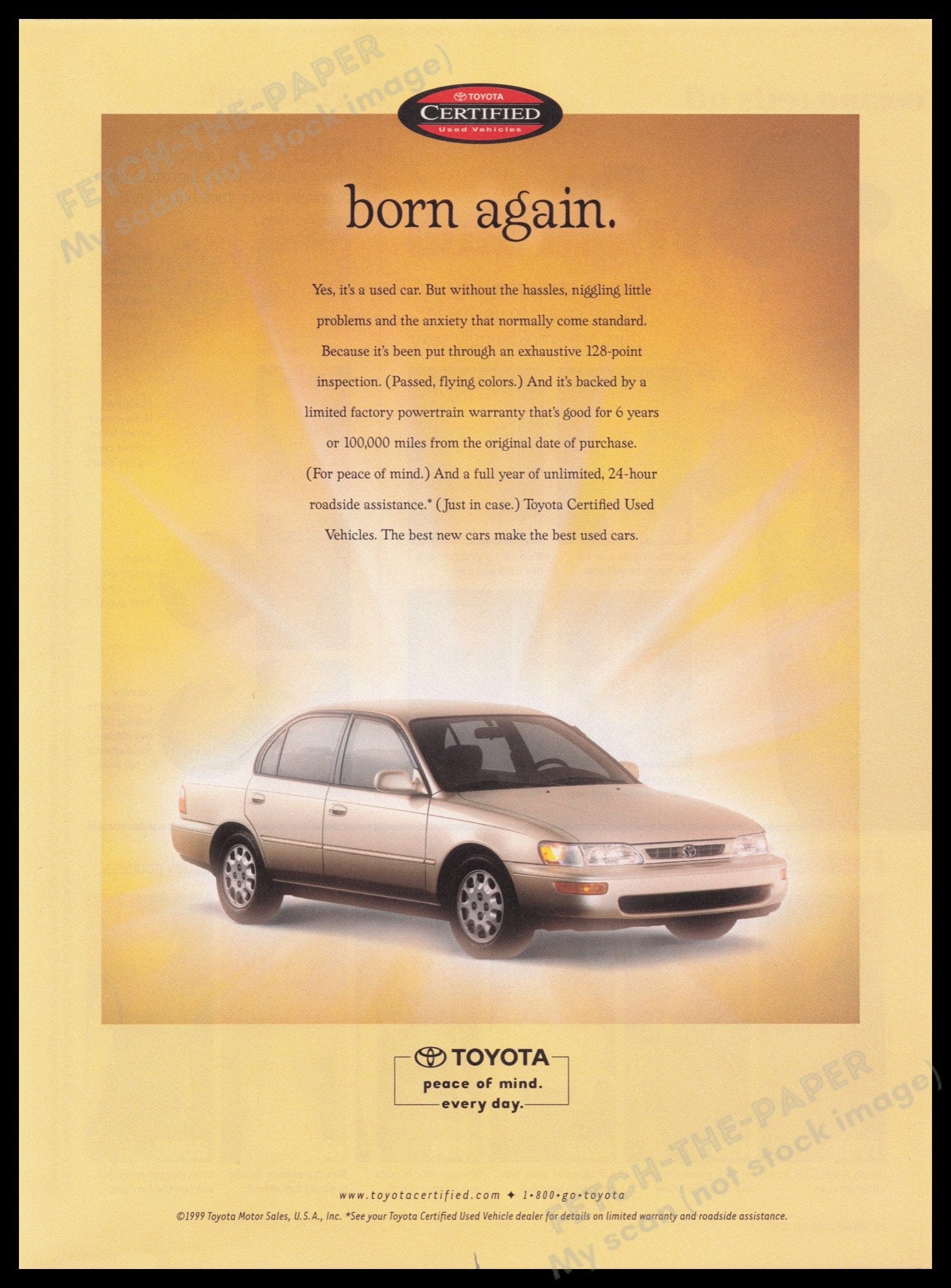 Toyota Certified Used 2000s Sedan Print Ad 2017 — Fetch-the-Paper