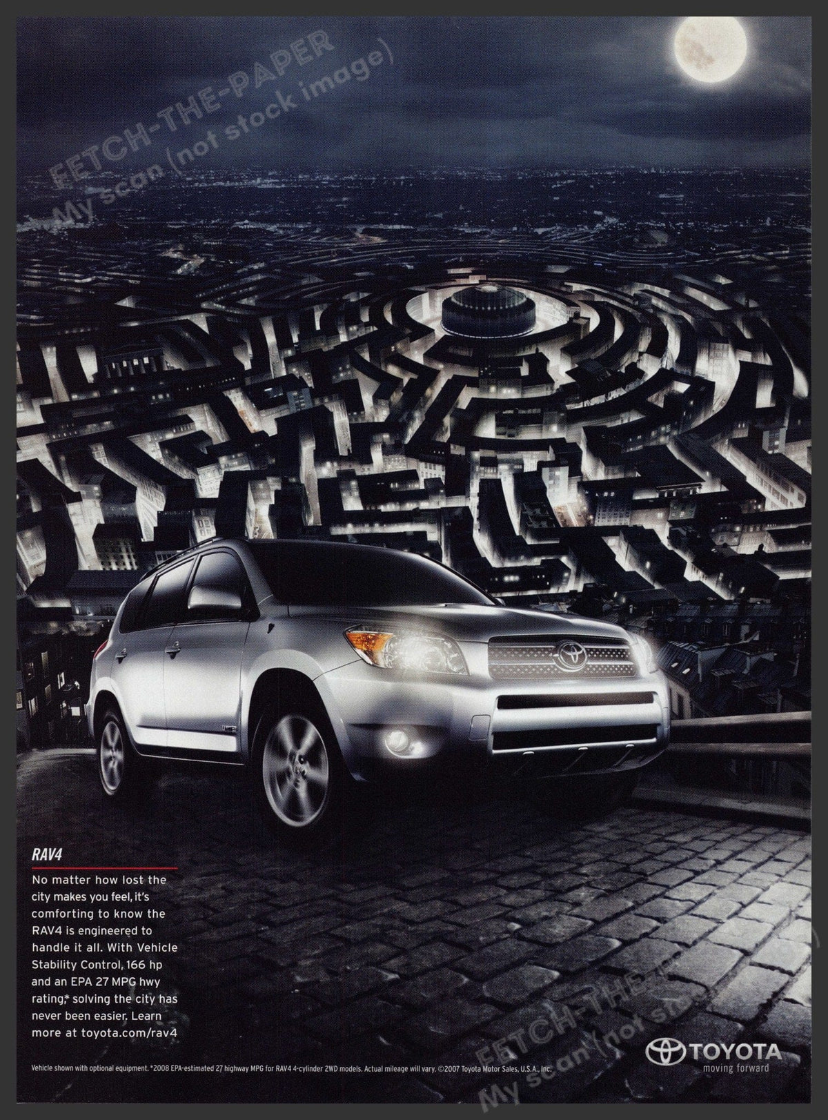 Toyota Rav4 City Maze Print Ad 2008 - Original Magazine Ad — Fetch-the ...