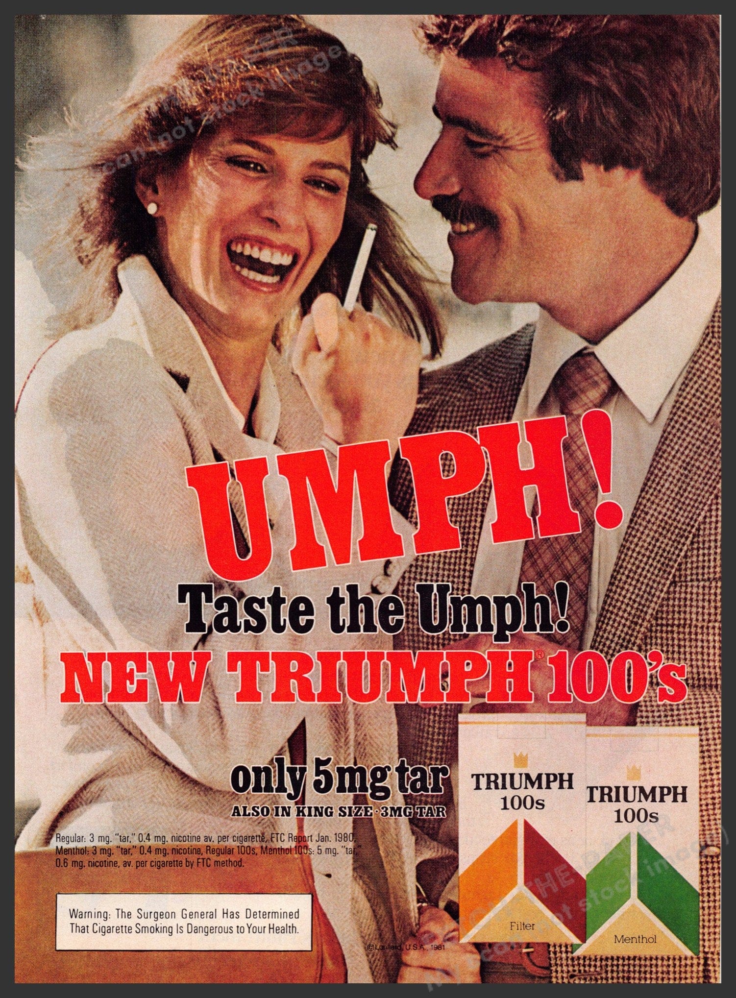 Triumph 1980s Magazine Print Advertisement 1981 "Tase the umph" — Fetch ...