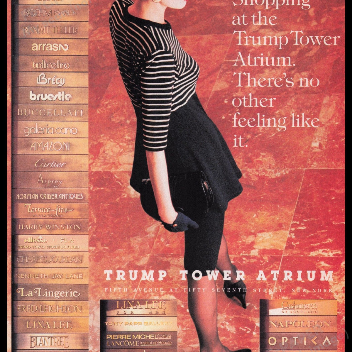 Trump Tower Atrium List of Stores 1980s Print Advertisement Ad 1987 ...