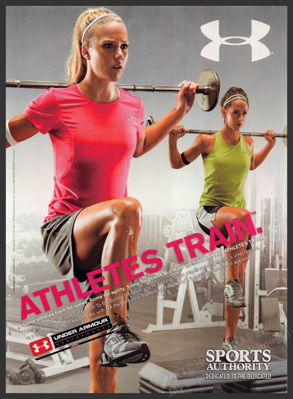 Under Armour 2000s Magazine Print Advertisement 2009 Legs Girl Athlete ...