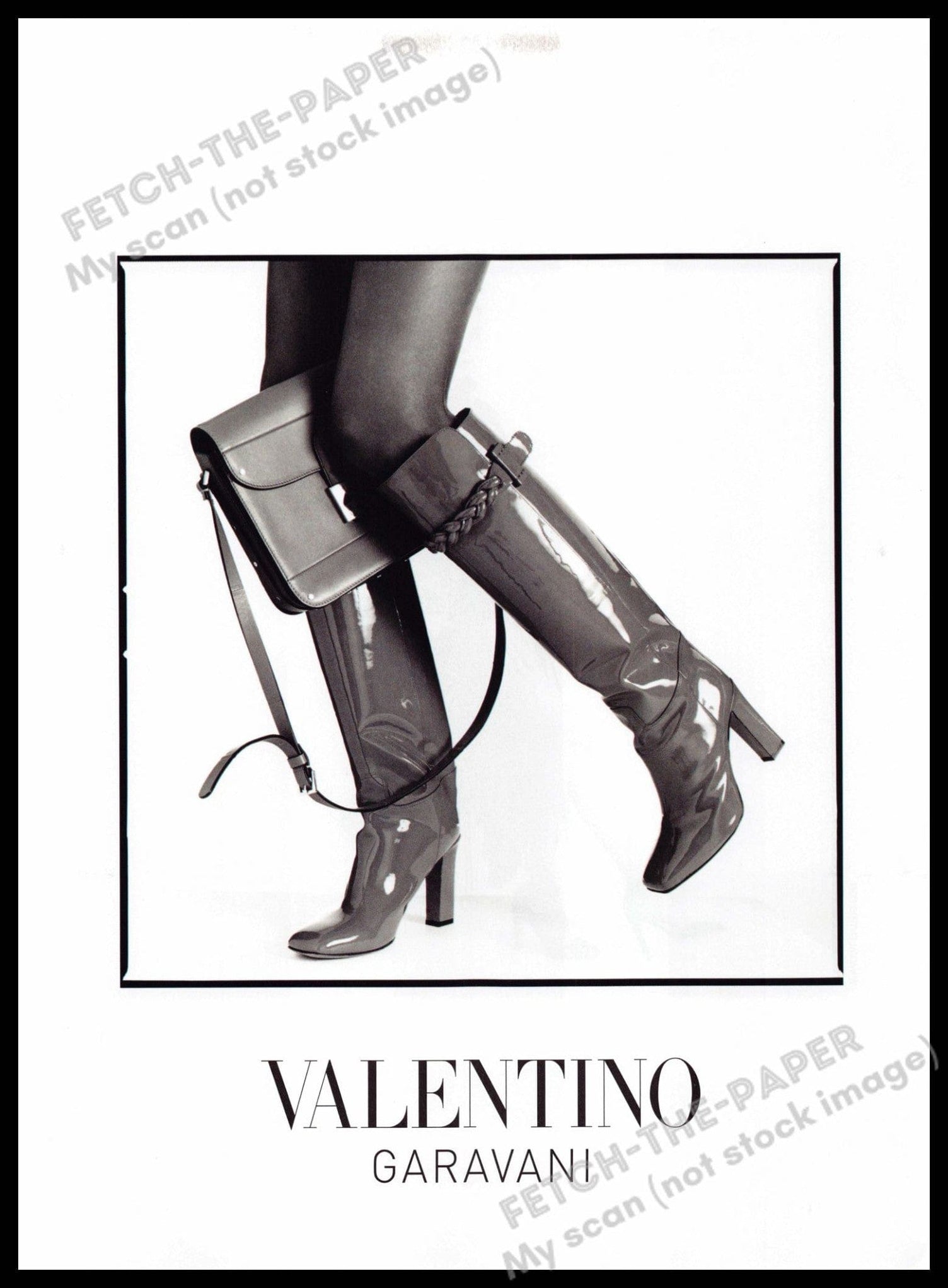 Valentino Garavani 2010s Knee High Boots Magazine Ad 2014 — Fetch-the-Paper