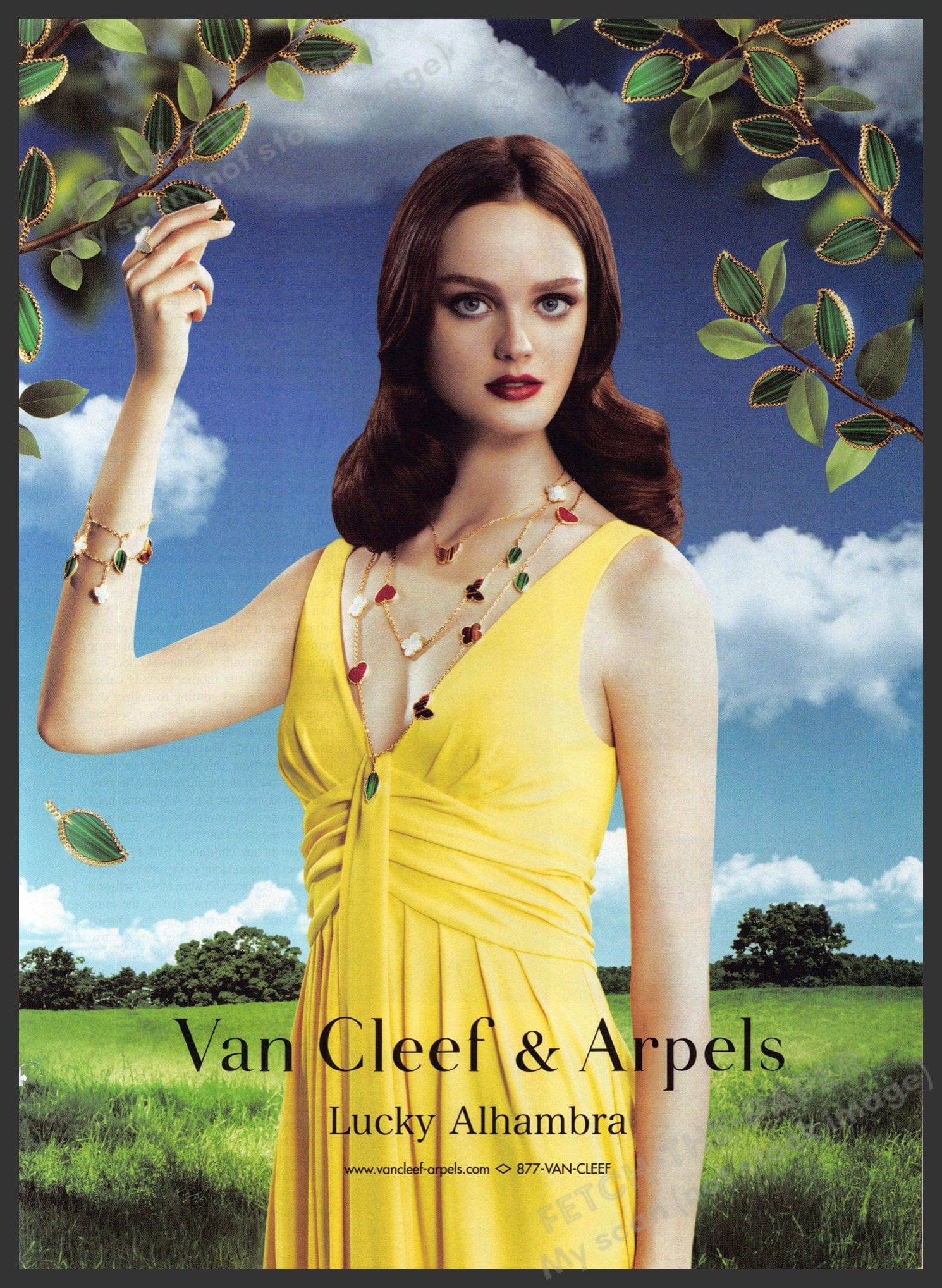 Van Cleef & Arpels 2000s Print Advertisement Ad 2008 Lucky Alhambra ...