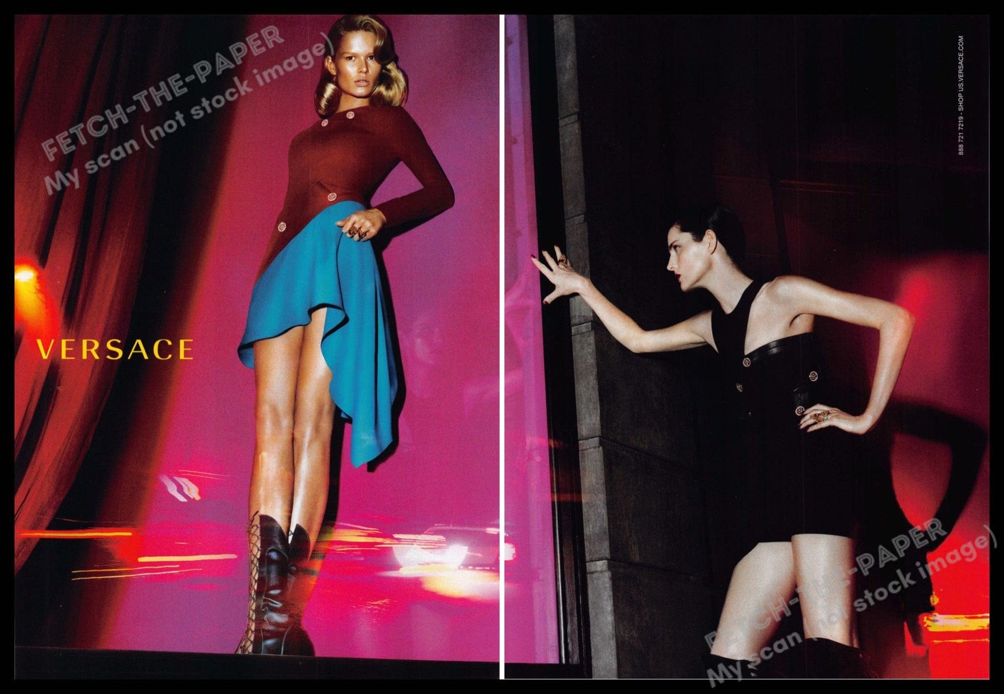 Versace 2014 Print Ad - Long Legs, Bold Colors, Chic Fashion — Fetch ...