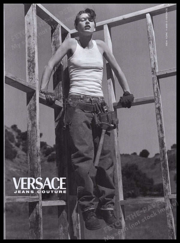 Versace Jeans Couture 1990s Print Advertisement Ad 1998 Carpenter Fema ...