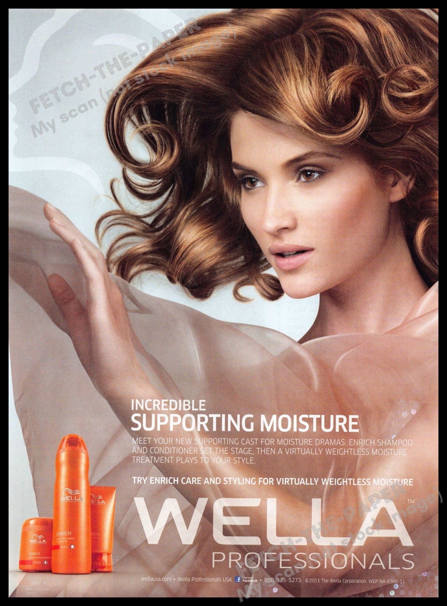Wella 2012 Brunette Curls Magazine Ad - Enrich Care Products — Fetch ...