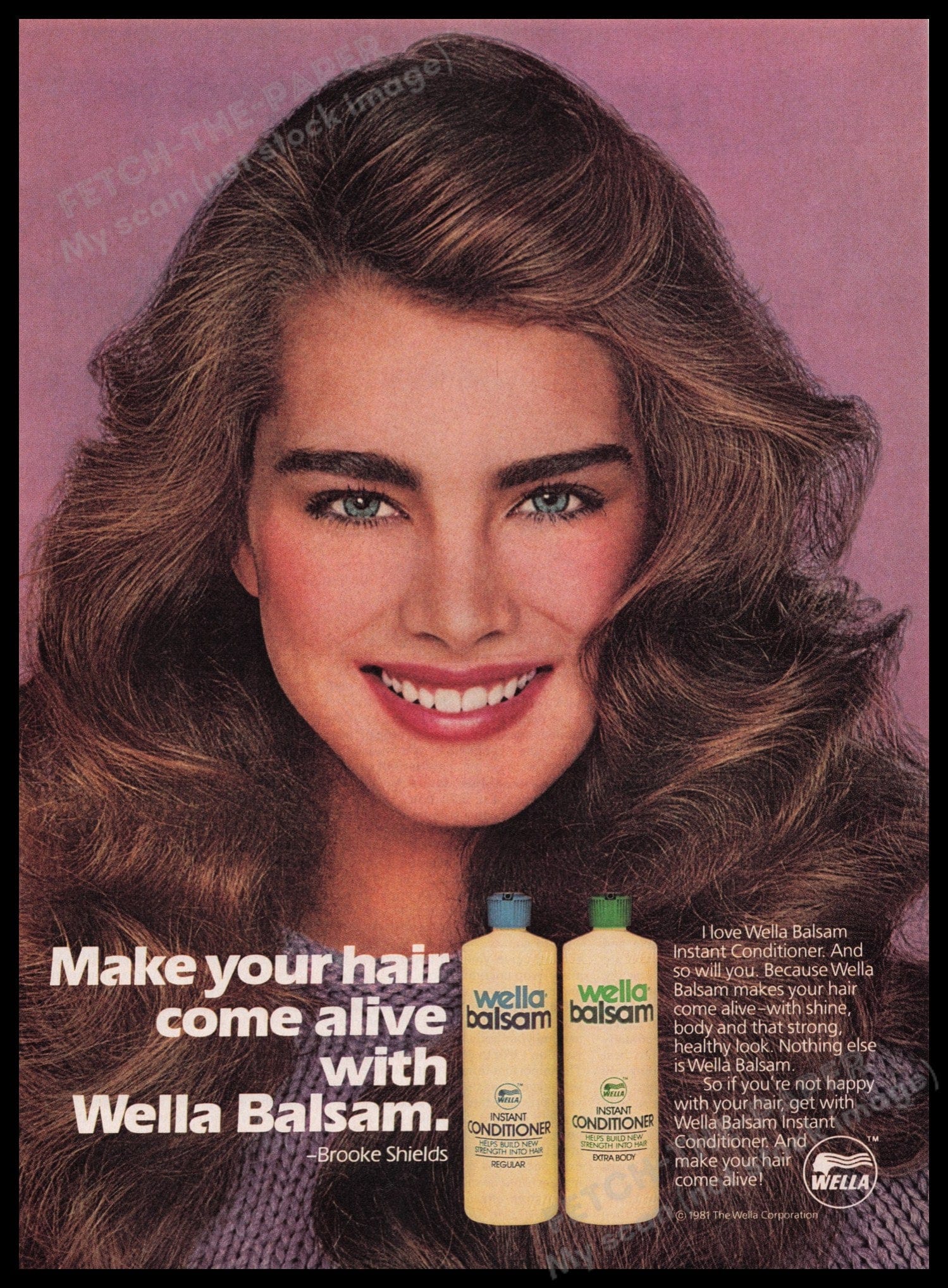 Wella Balsam Hair Products Brooke Shields 1980s Print Advertisement Ad ...