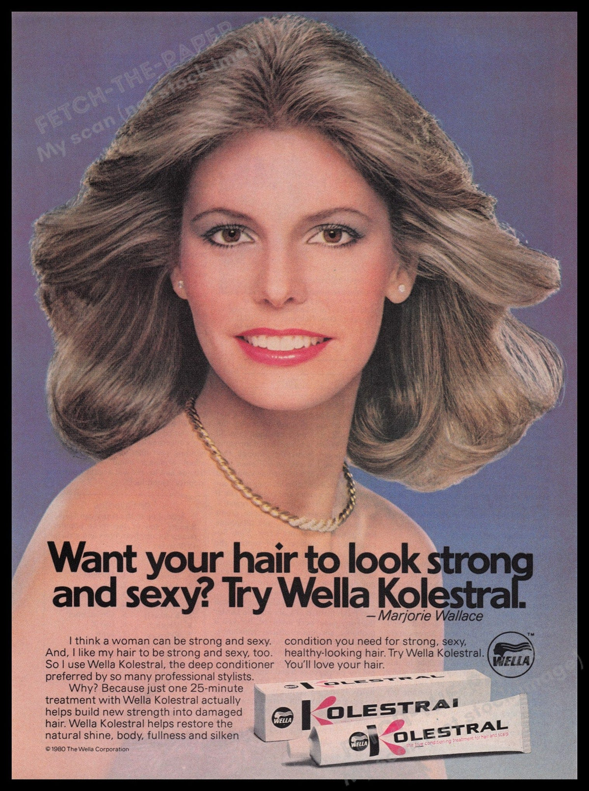 Wella Kolestral Hair 1980s Print Advertisement Ad 1980 "Strong and Sex ...