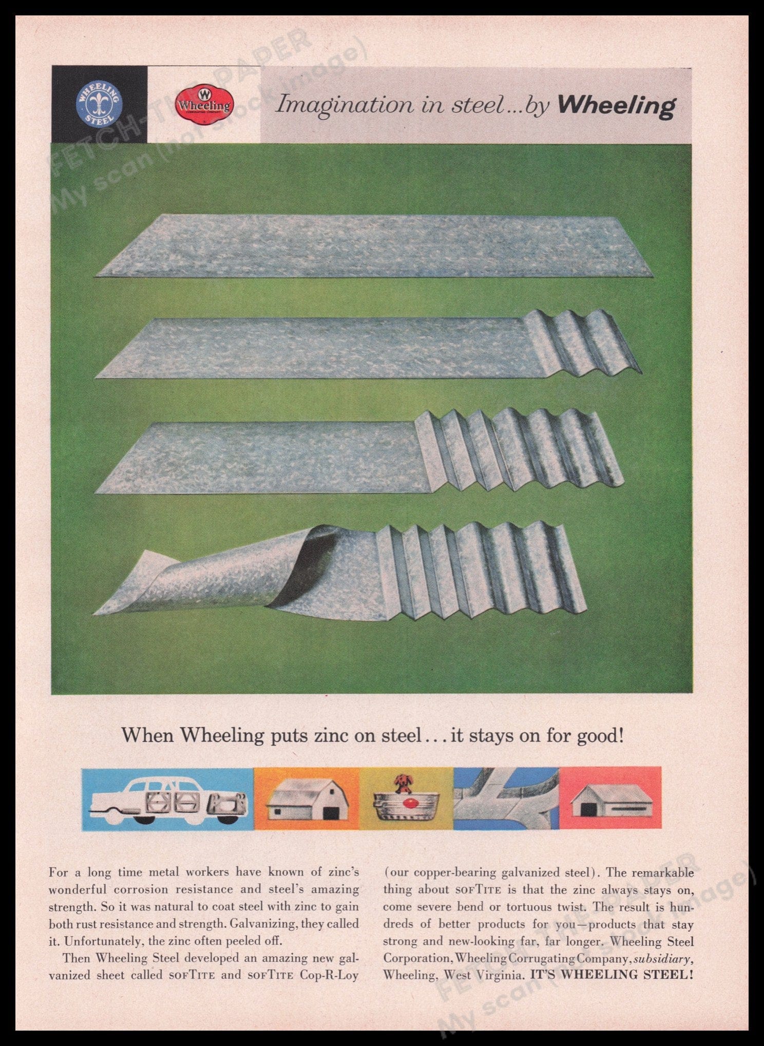 Wheeling Steel 1950s Print Advertisement Ad 1959 Puts on Zinc — Fetch ...