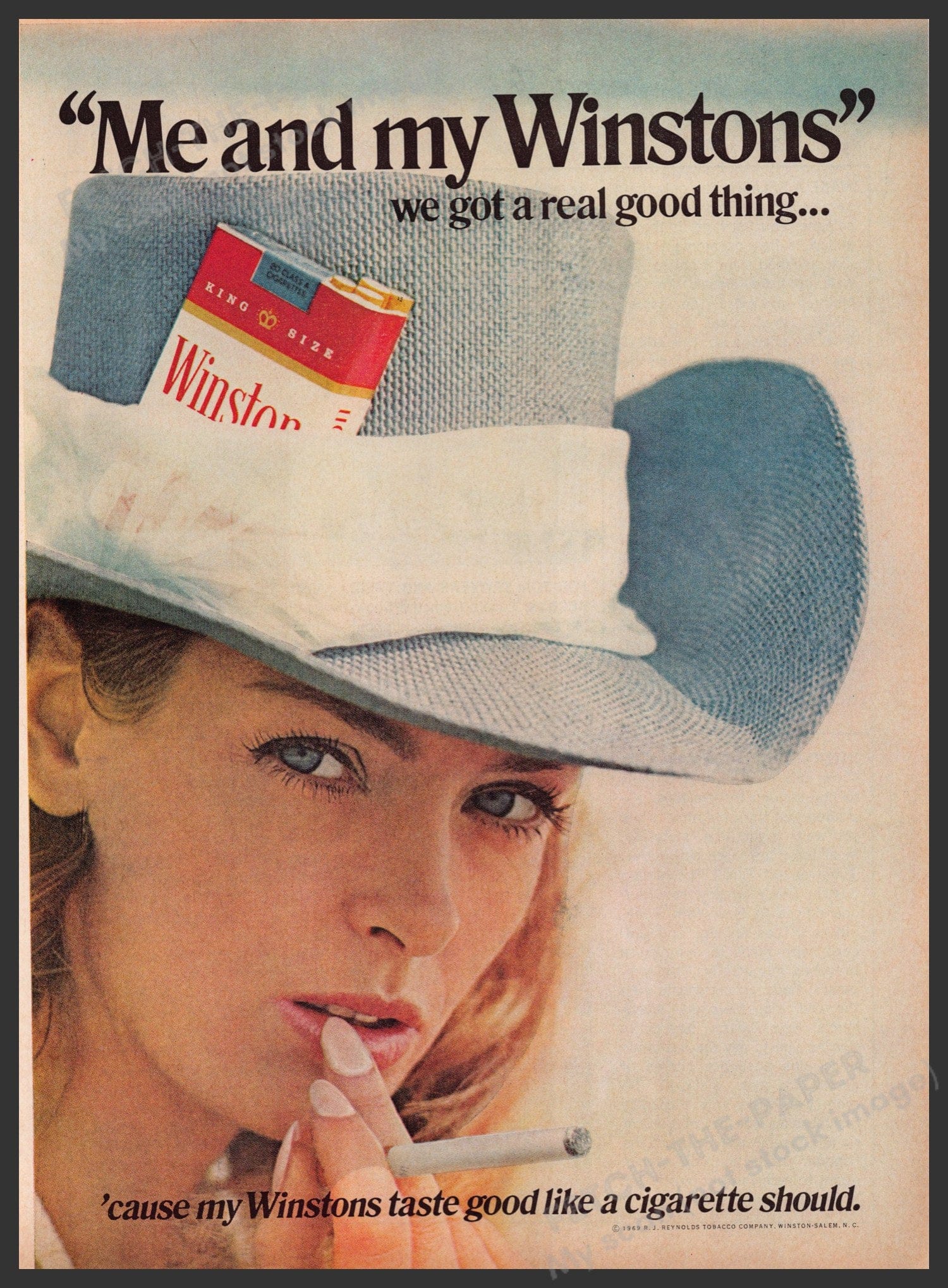 Winston Cigarettes 1960s Print Advertisement Ad 1969 "Me and my Winsto ...