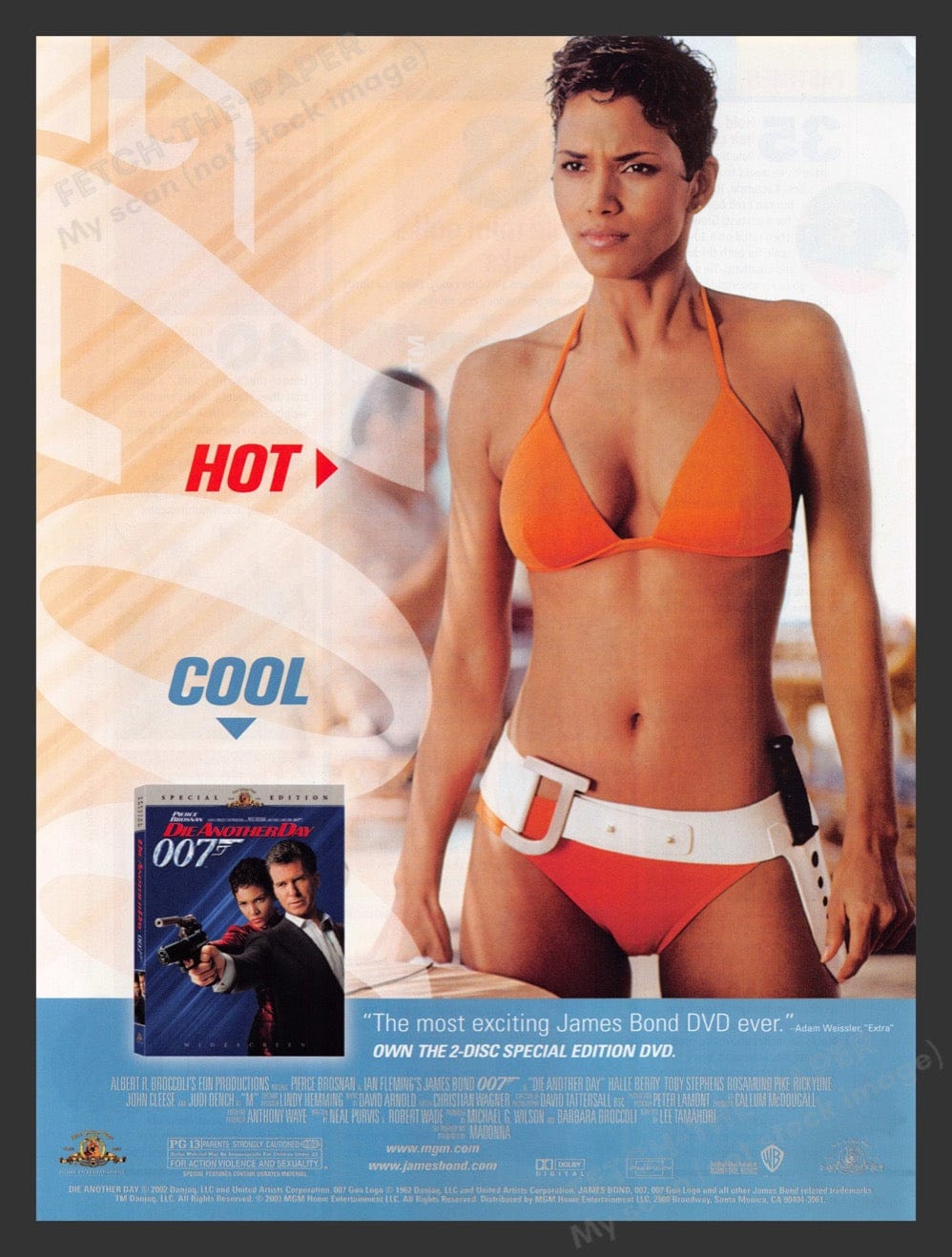 007 Die Another Day Halle Berry Bikini Print Ad 2003 Fetch The Paper