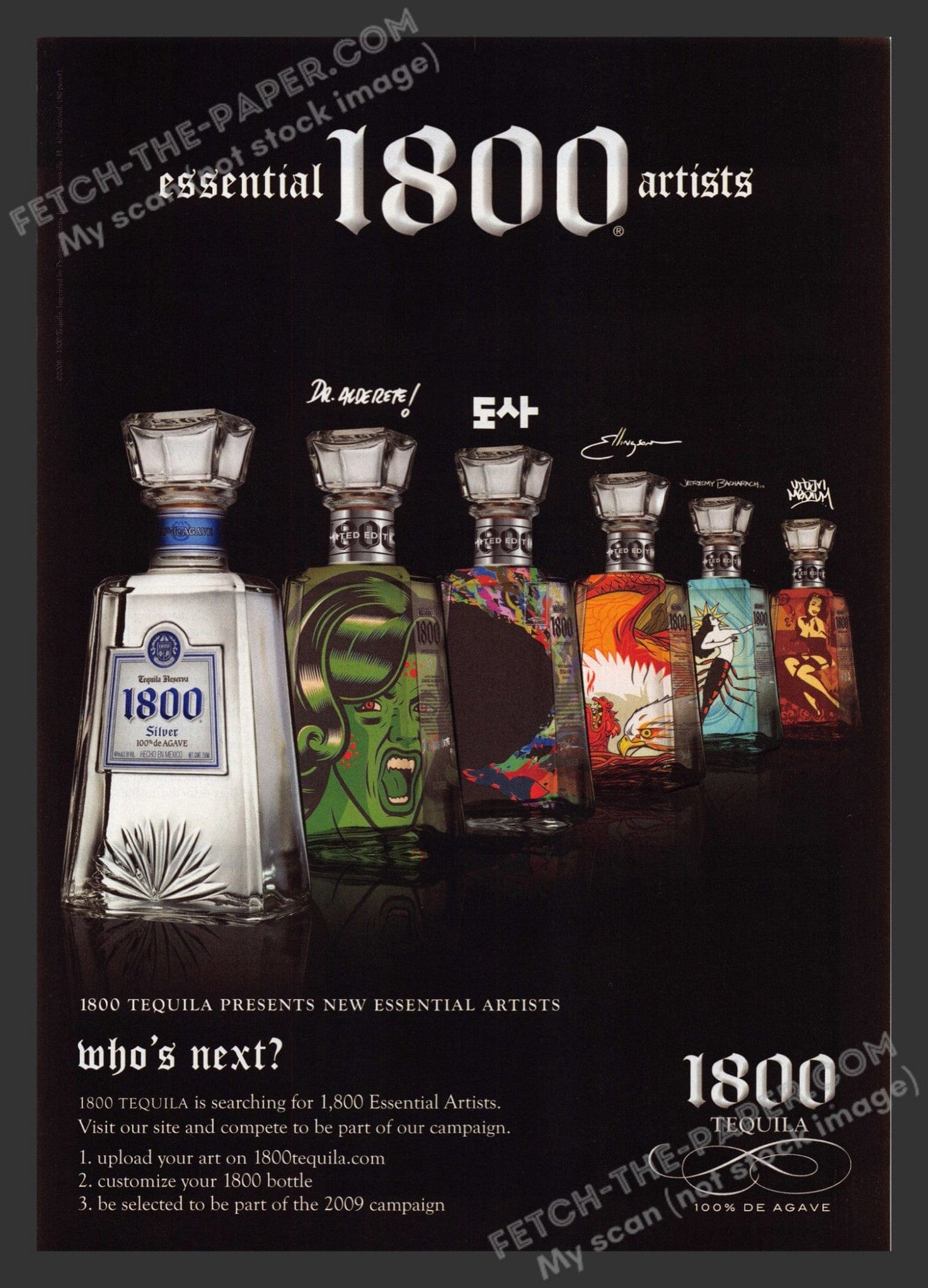 1800 Tequila Essential Artist Design 2000s Print Ad — Fetch-the-Paper