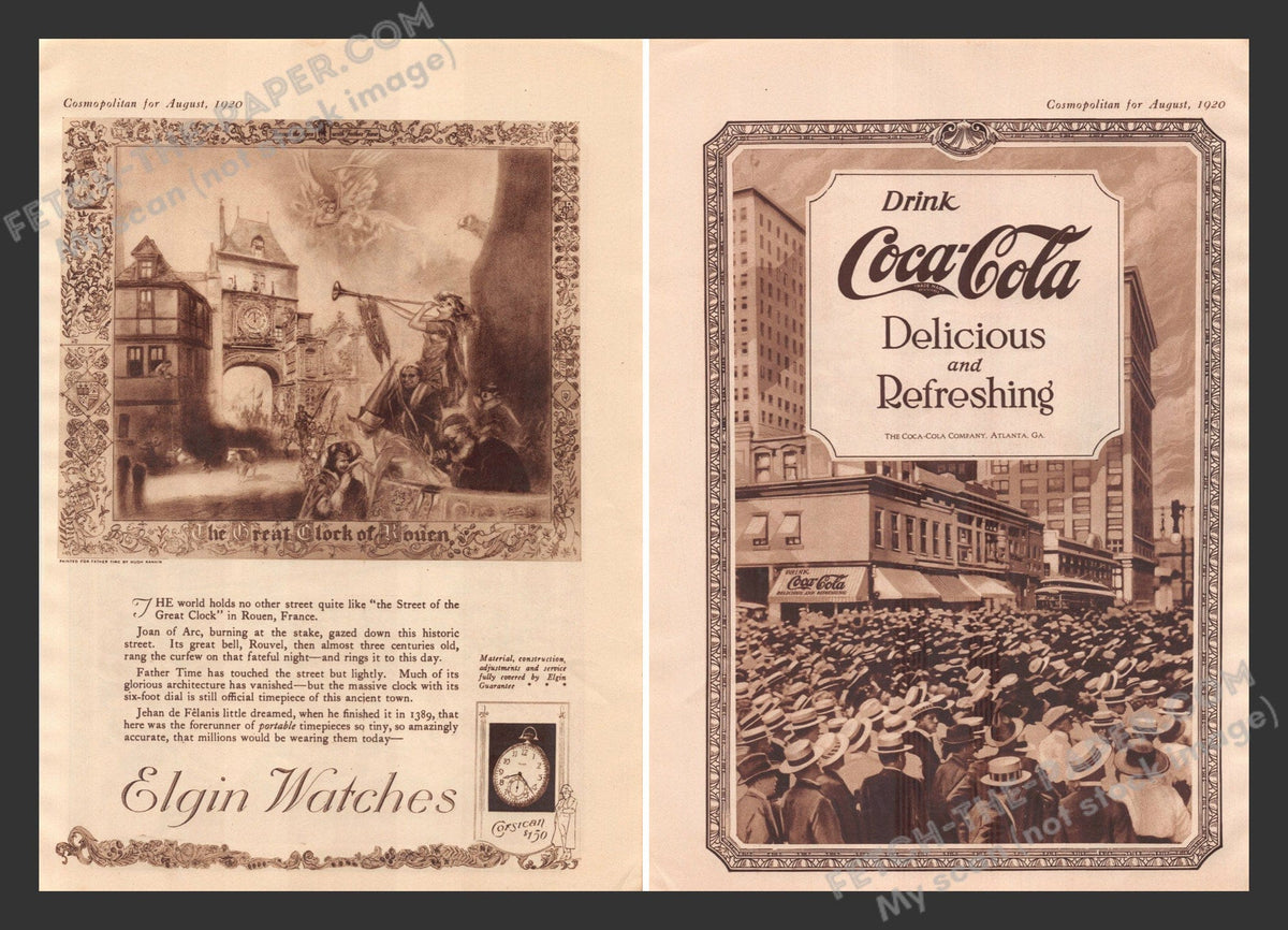 1920s Coca Cola Ads Vintage Coca Cola Printed Advertisement From The