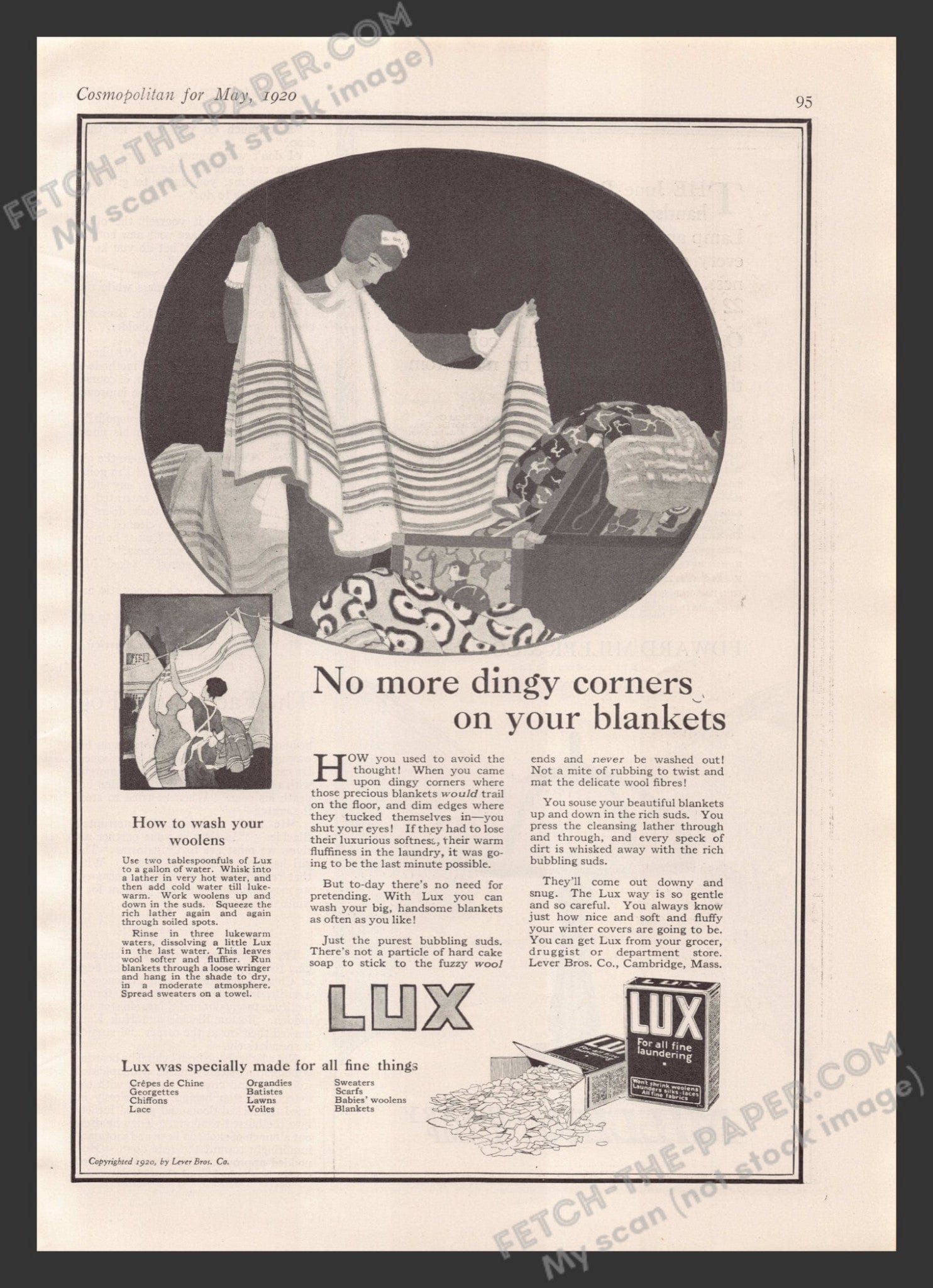 Lux Laundry Soap 1920s Print Advertisement — Fetch-the-Paper