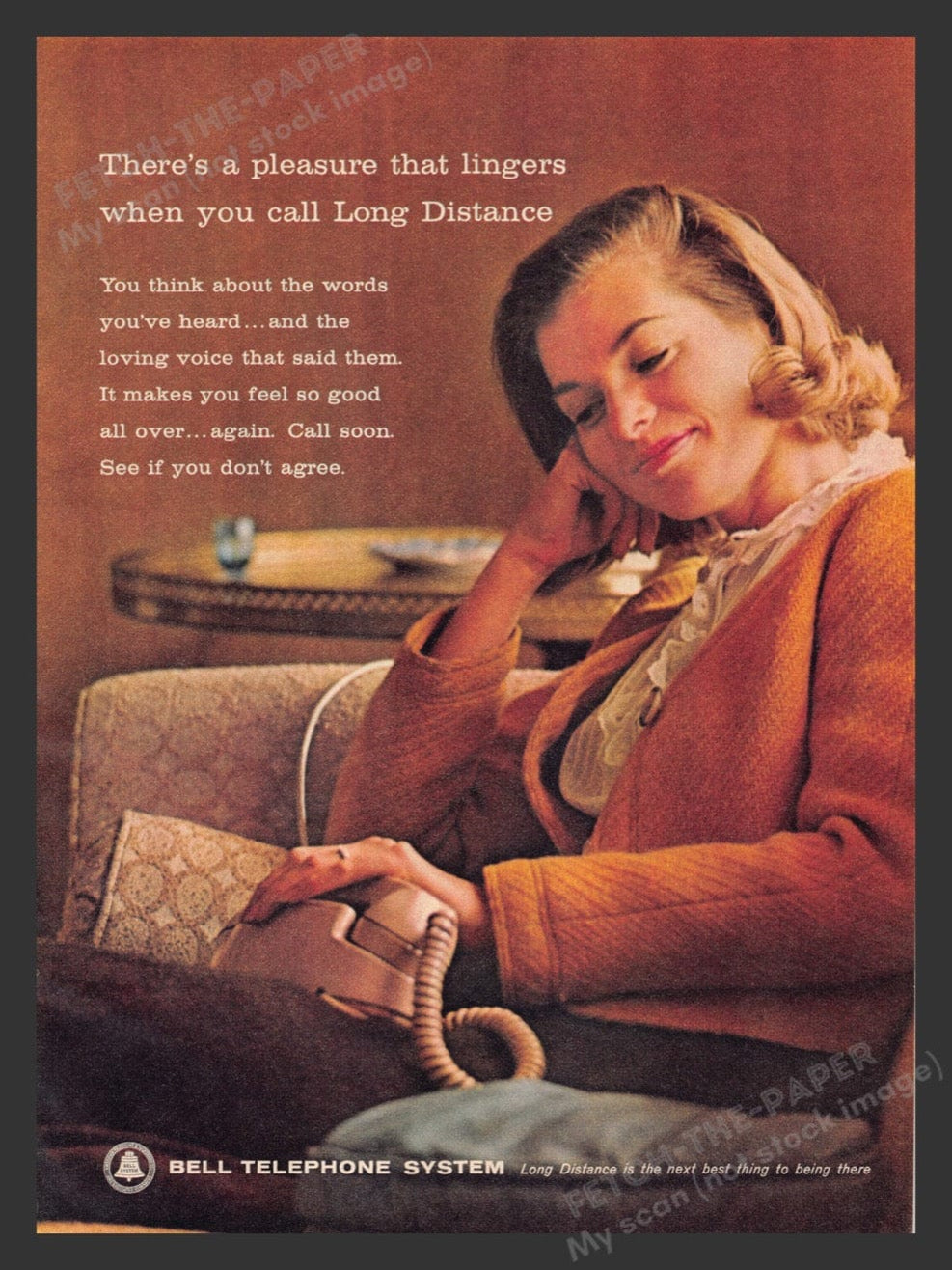 1964 Bell Telephone System Long Distance Calling Print Ad — Fetch-the-Paper