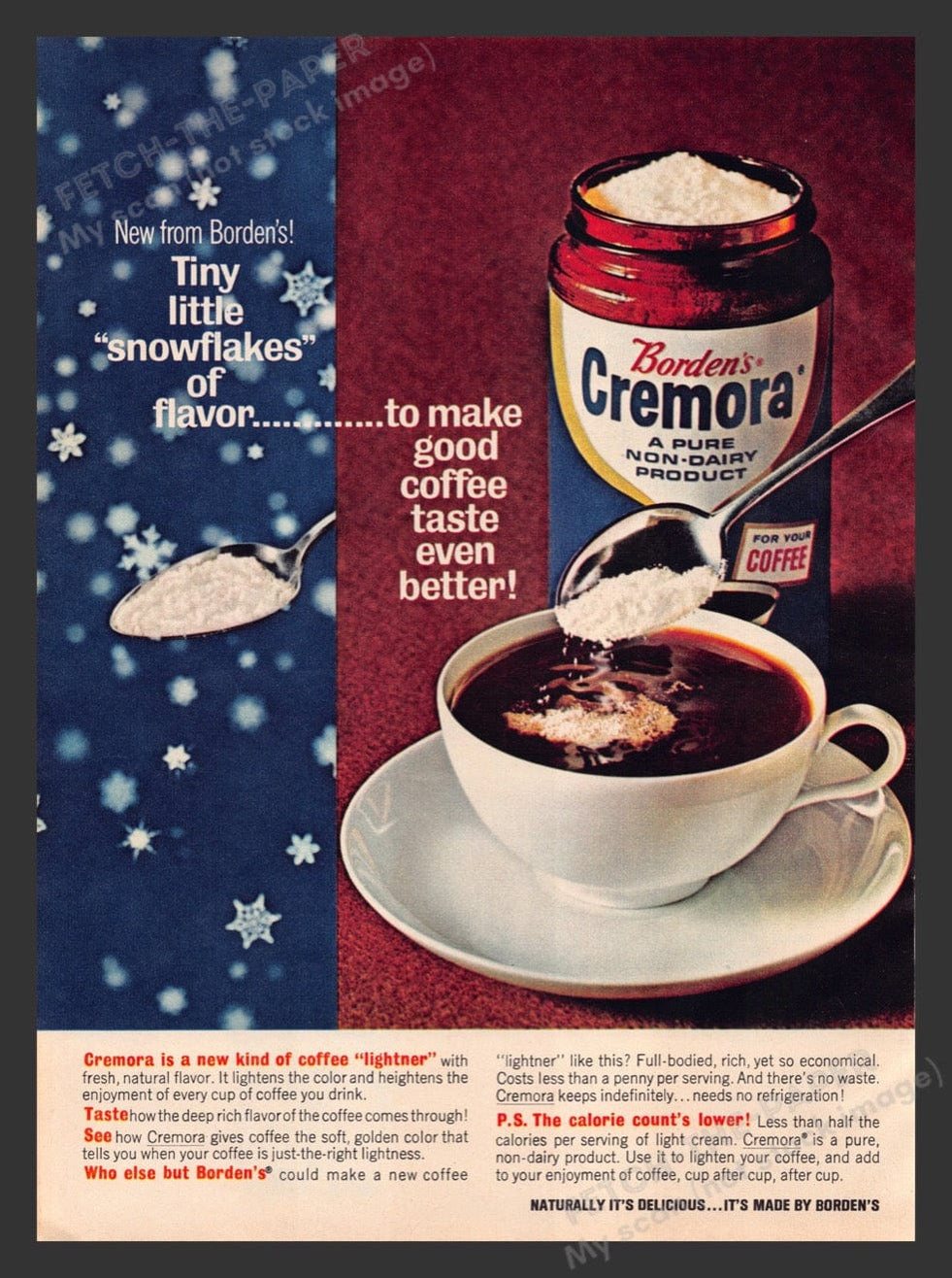 1964 Borden's Cremora Non-Dairy Coffee Product Print Advertisement Ad ...