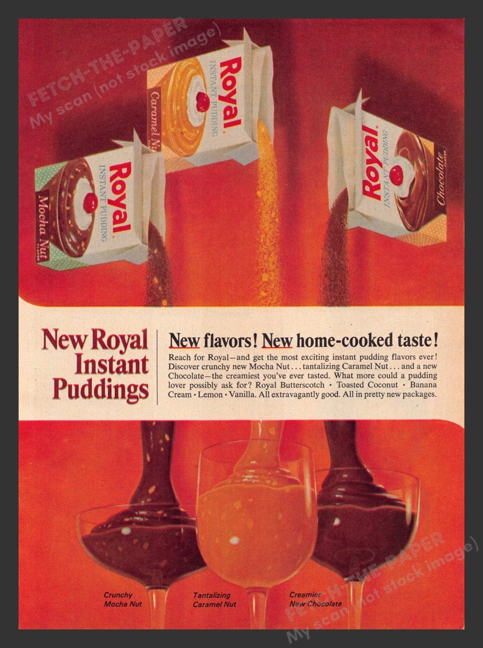 Royal Instant Pudding 1965 Print Ad - New Flavors Vintage — Fetch-the-Paper