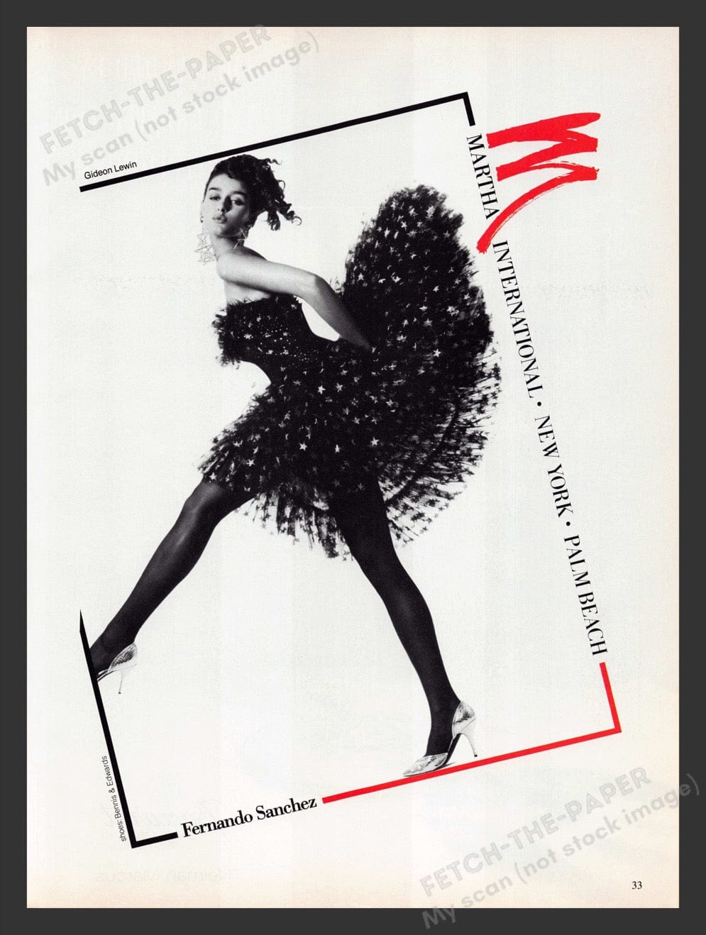 1980s Fernando Sanchez Designer Phographer: Gideon Lewin Print Ad 1989 ...